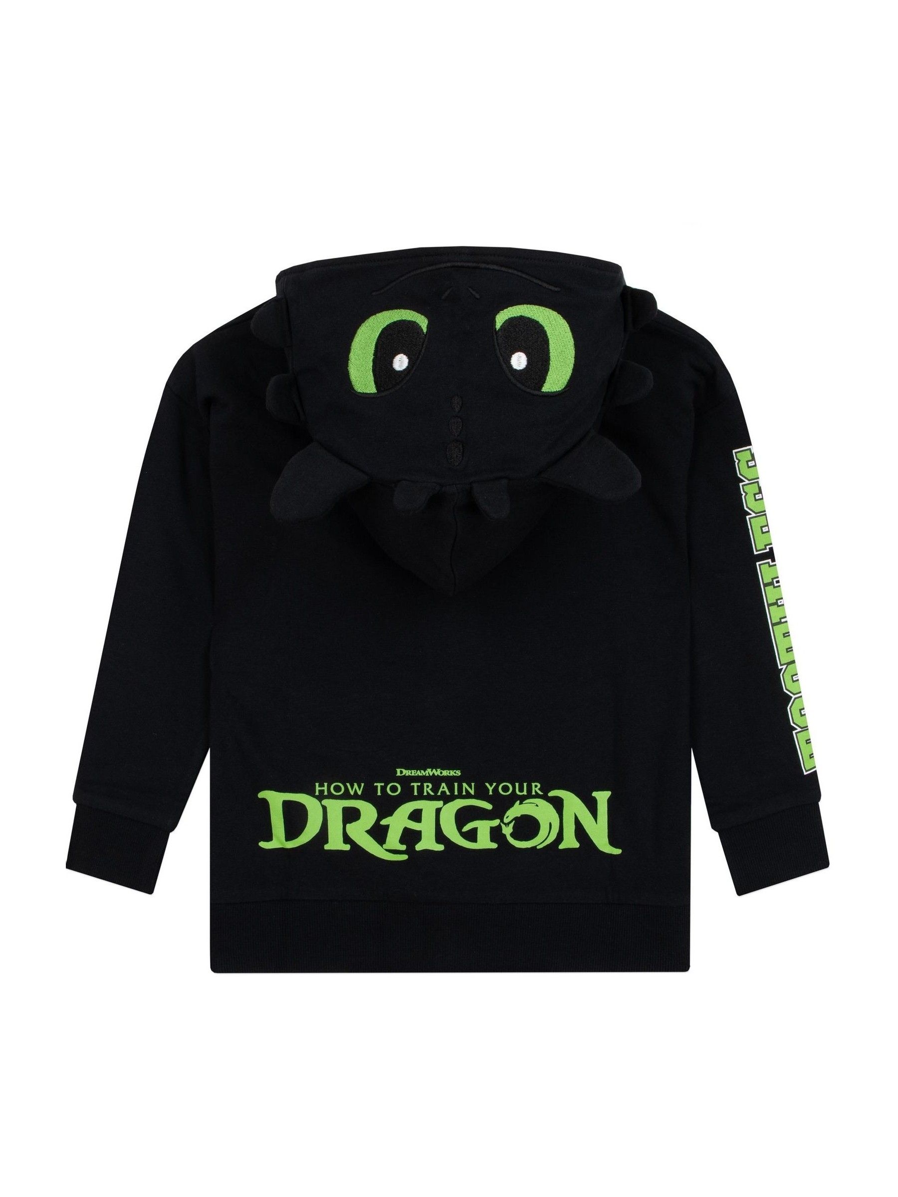 Buy Character Black How To Train Your Dragon Toothless Print Hoodie ...