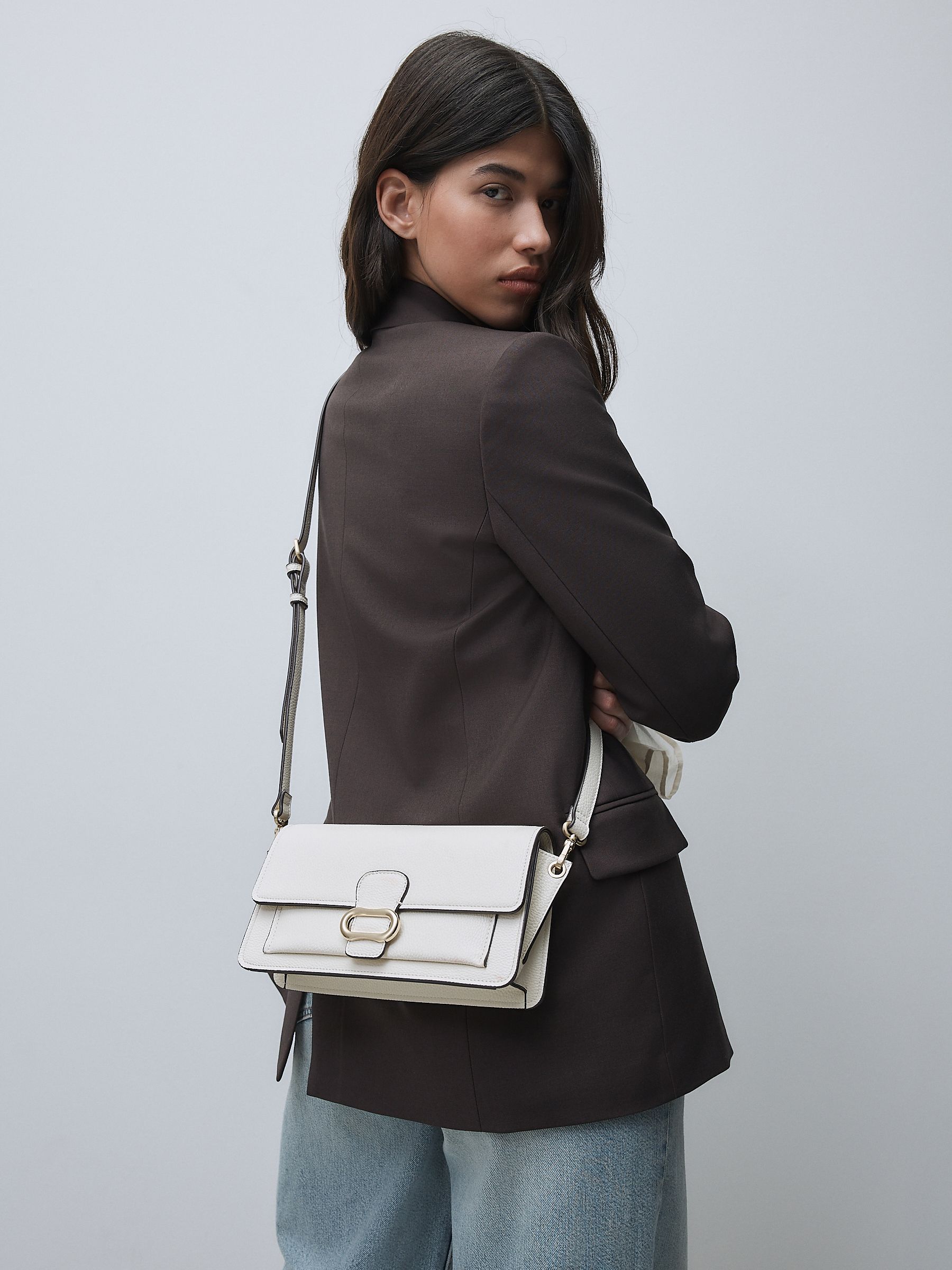 Buy White Hardware Cross-Body Bag from Next Pakistan