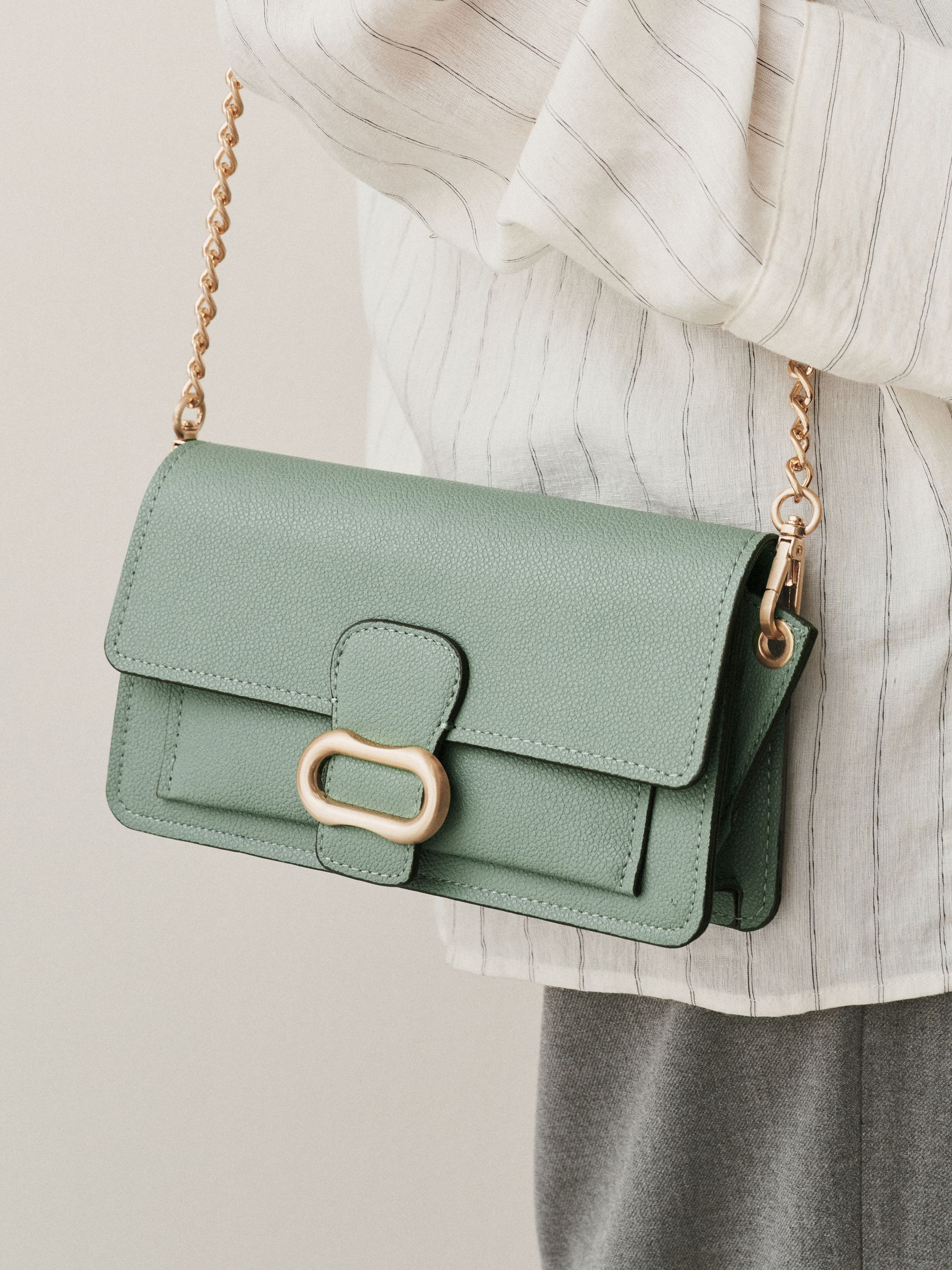Buy Green Hardware Chain Cross-Body Bag from Next Pakistan