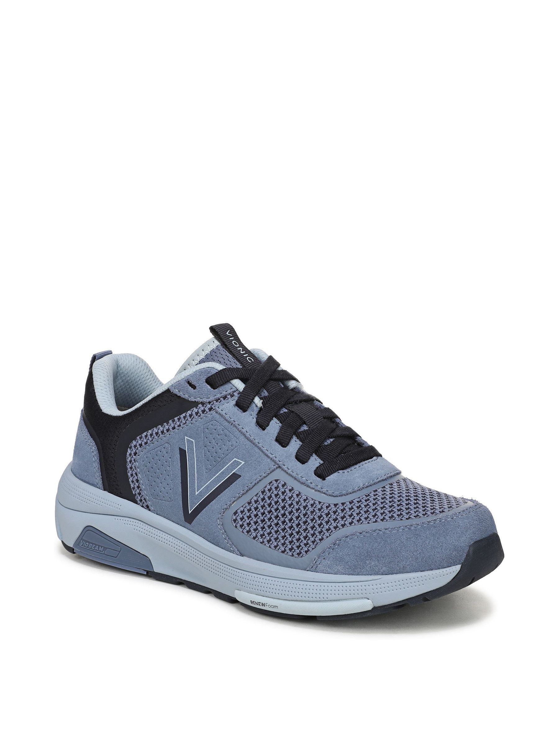 Buy Vionic Blue Walk Strider Knit Regular Fit Arch Support Trainers ...