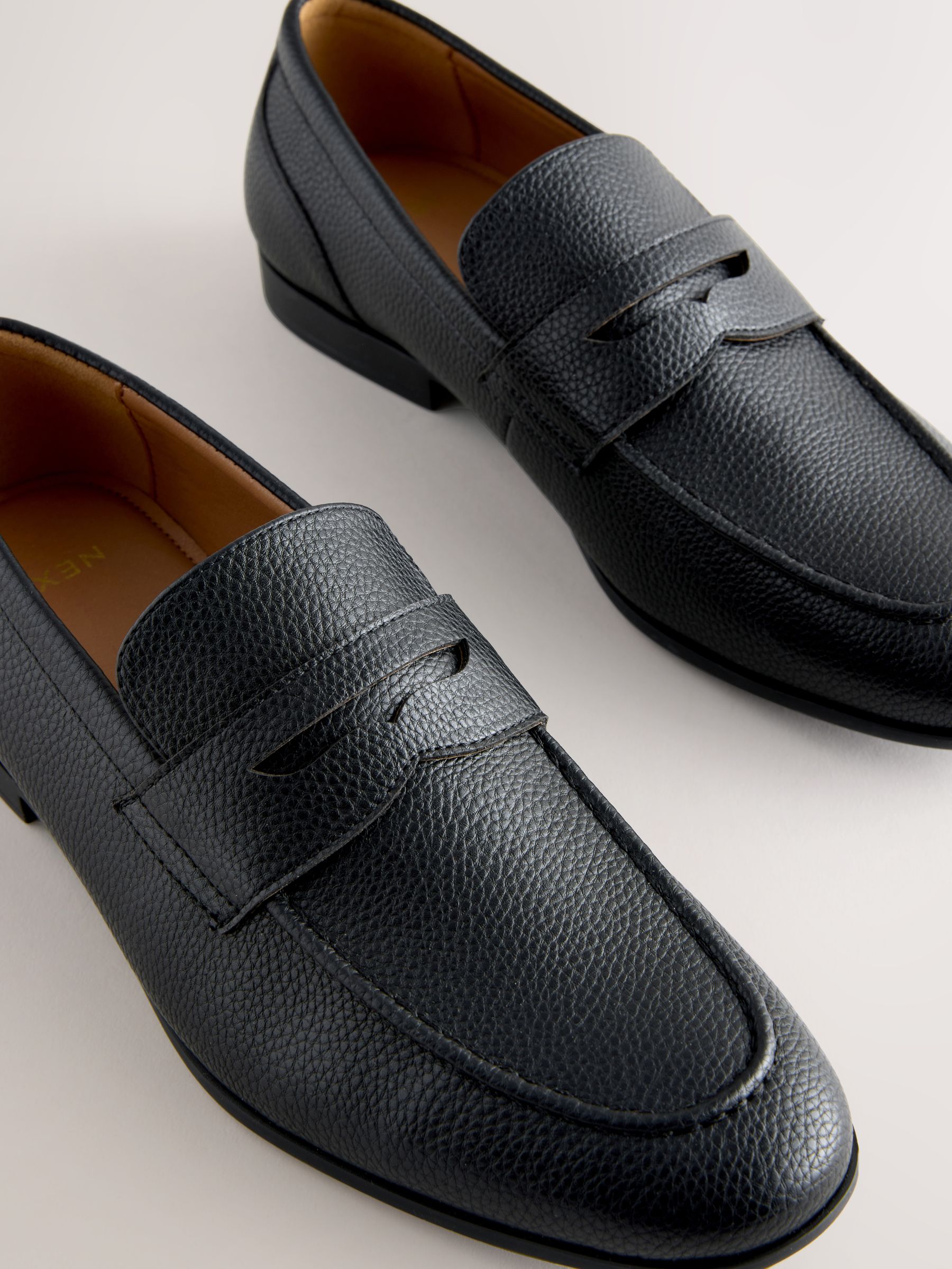Buy Black Penny Loafers from Next India