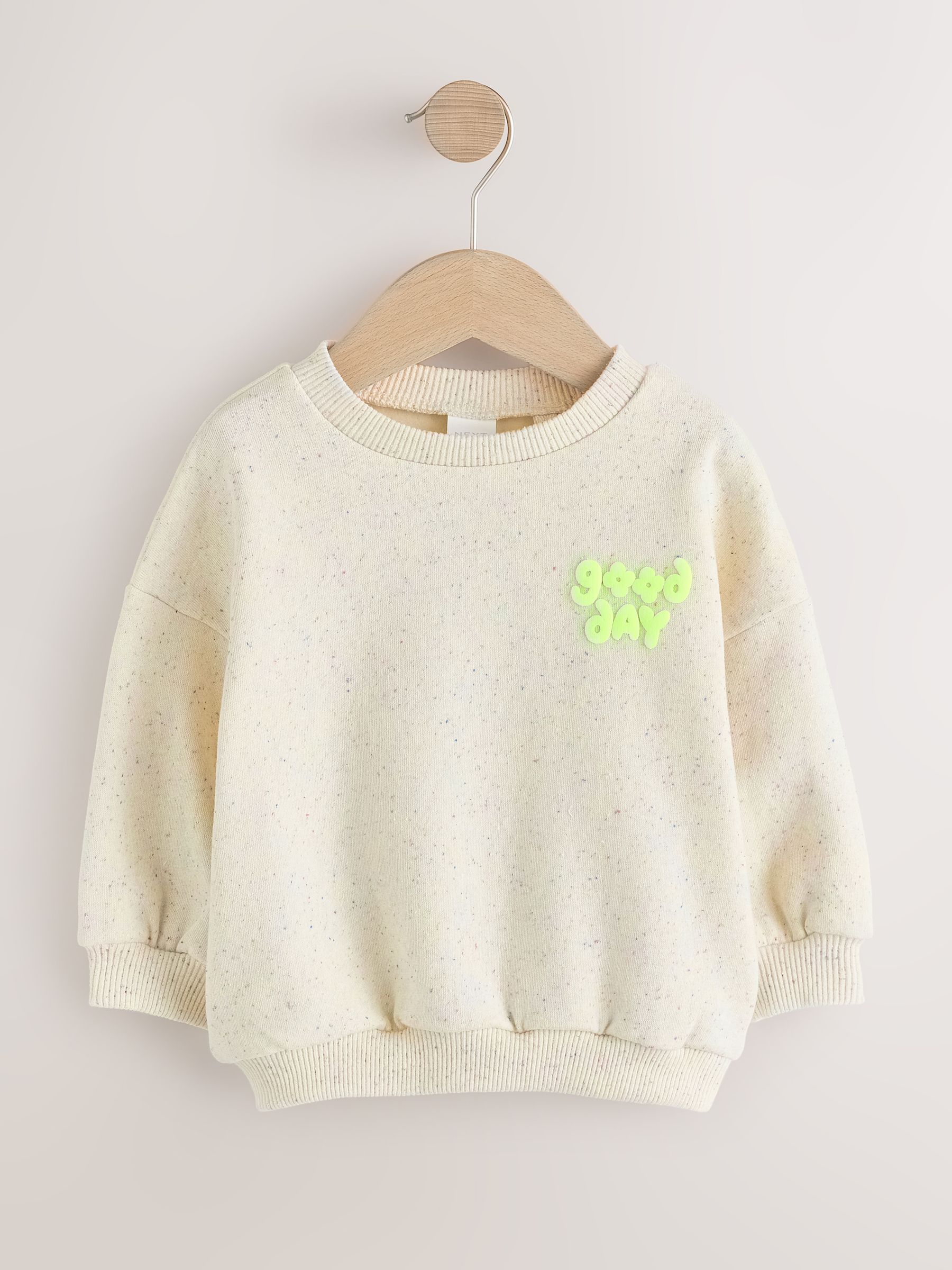 Buy Oatmeal Nep Good Day Crew Neck Sweatshirt (3mths-7yrs) from Next ...
