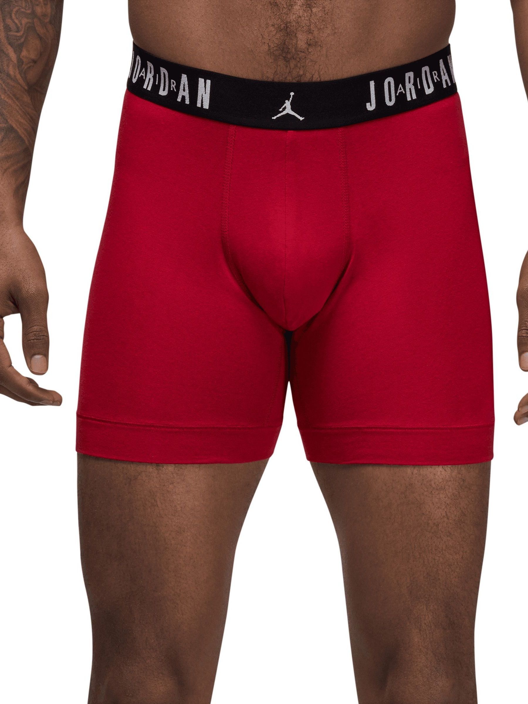 Buy Gym Red/Black - Jordan Mens Flight Cotton Core 3 Pack Boxers from ...