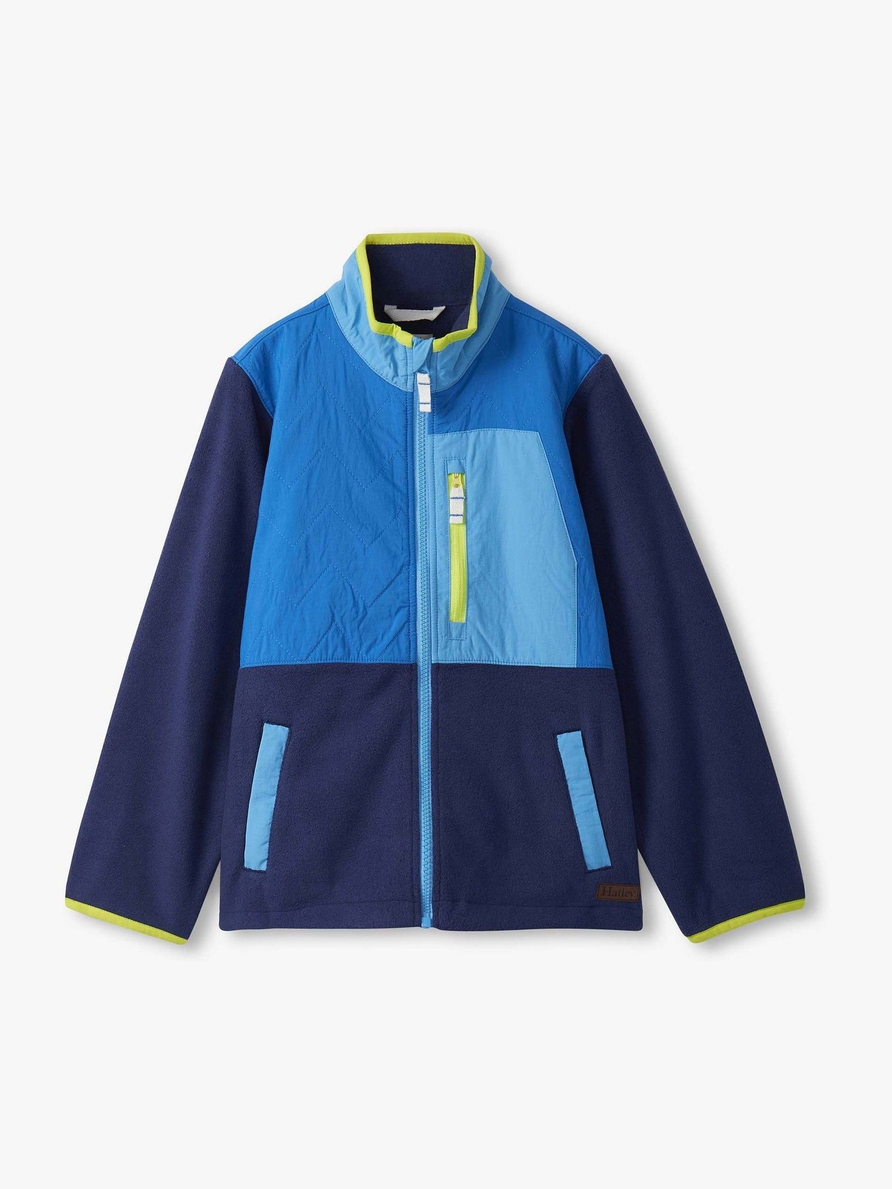 Buy Hatley Blue Polar Fleece Blue Colour Block Jacket from Next Pakistan