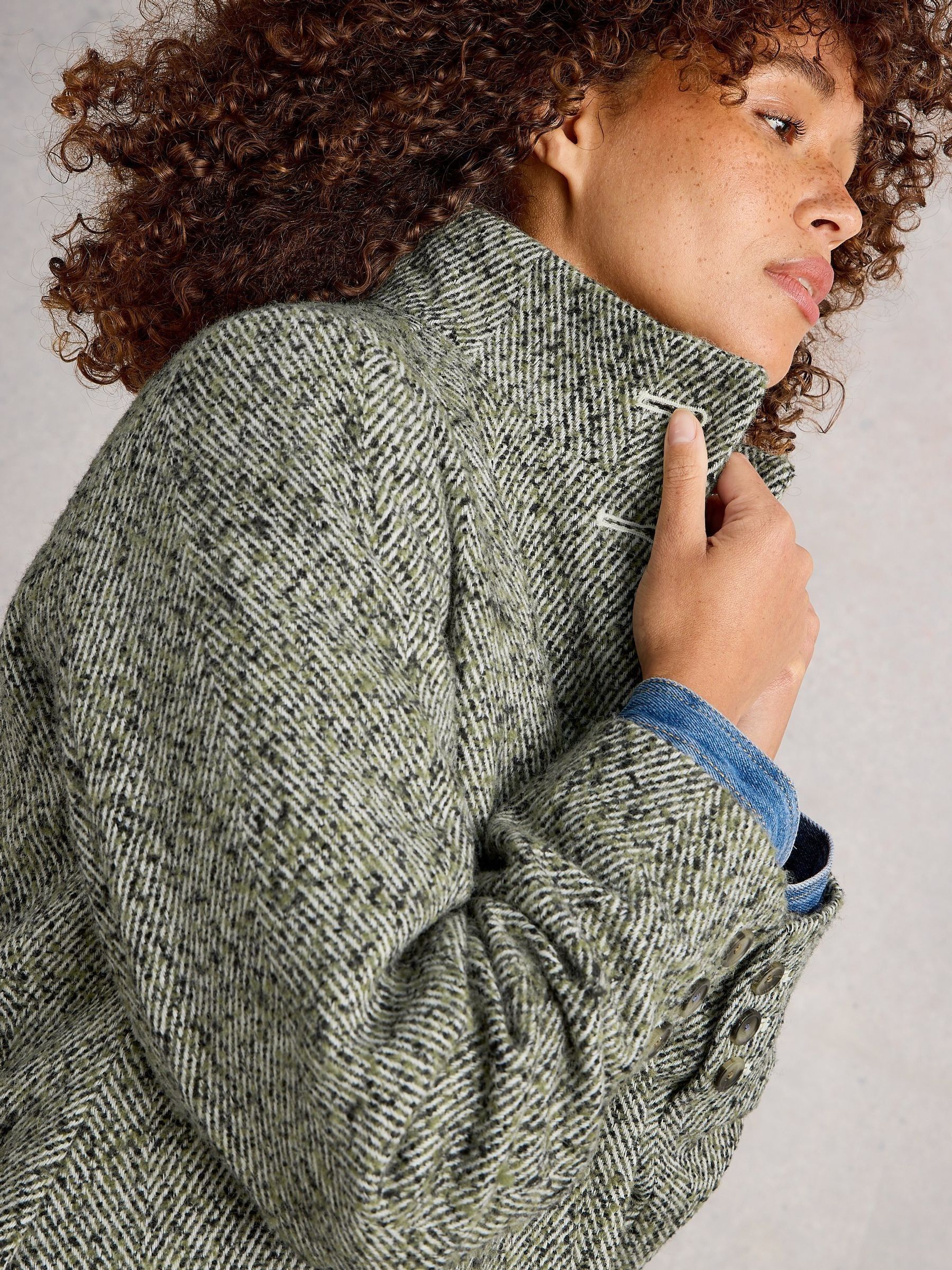 Buy White Stuff Grey Karla Check Wool Blend Coat from Next Ireland