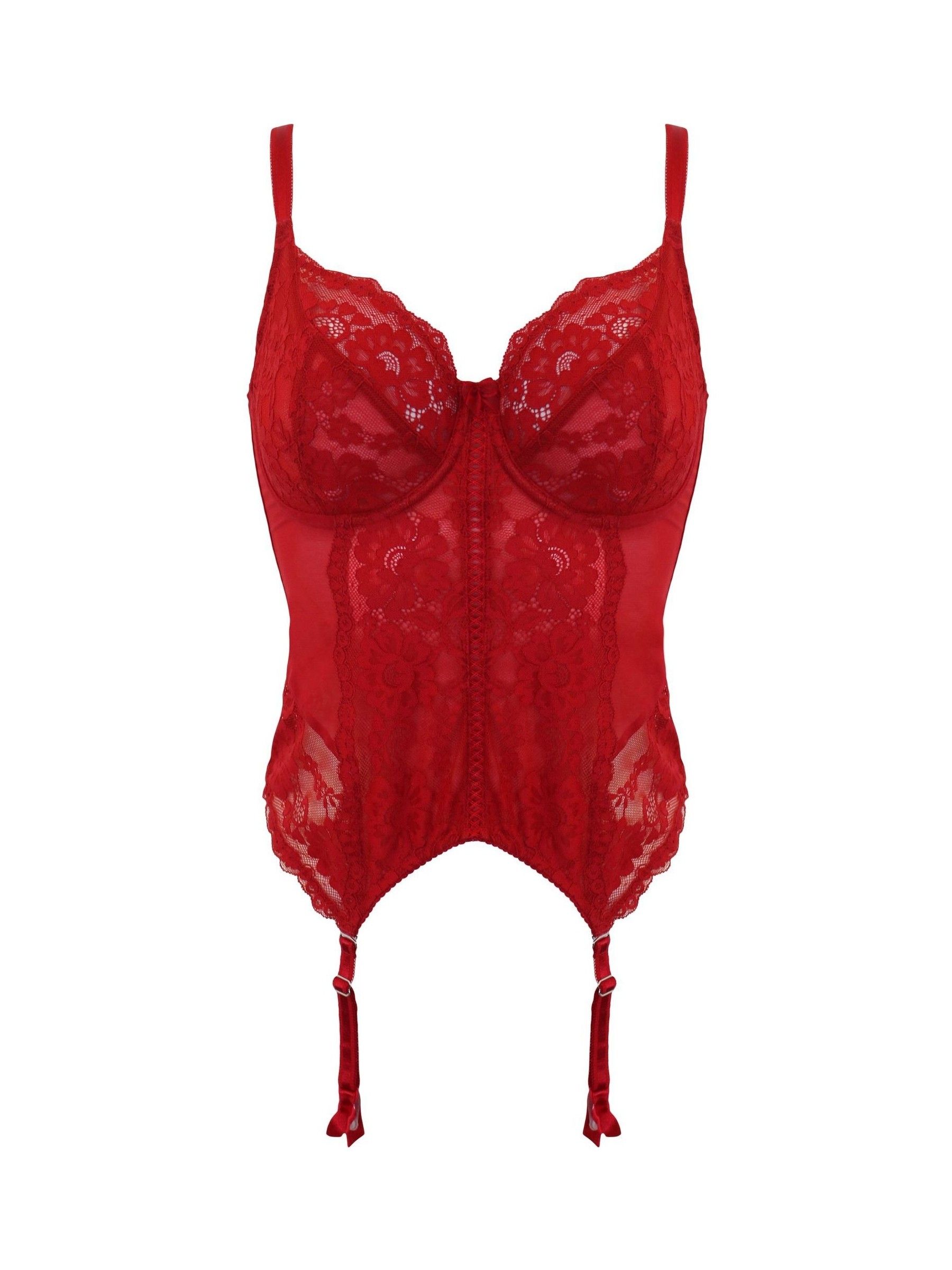 Buy Pour Moi Red Fleur Non Padded Underwired Balcony Basque from the ...