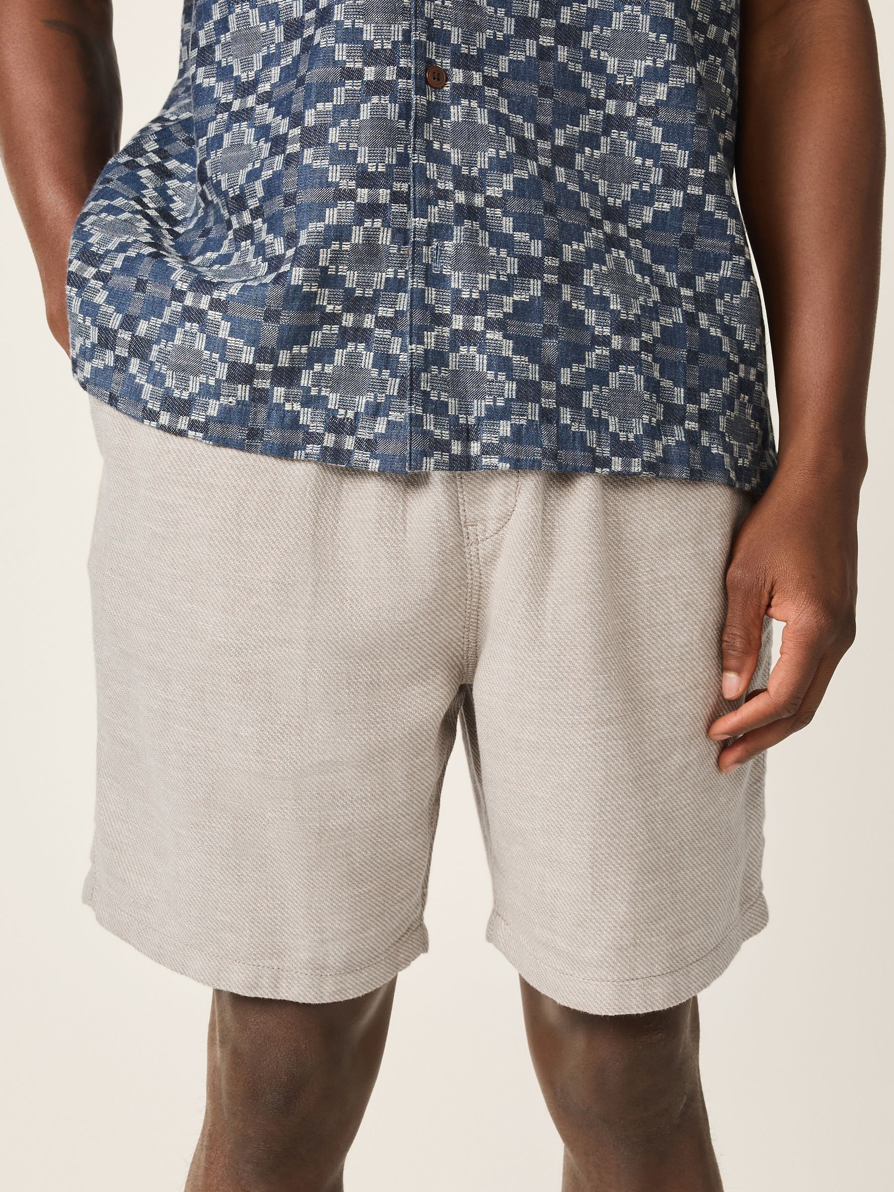 Buy Neutral Linen Blend Elasticated Waist Shorts from the Next UK ...