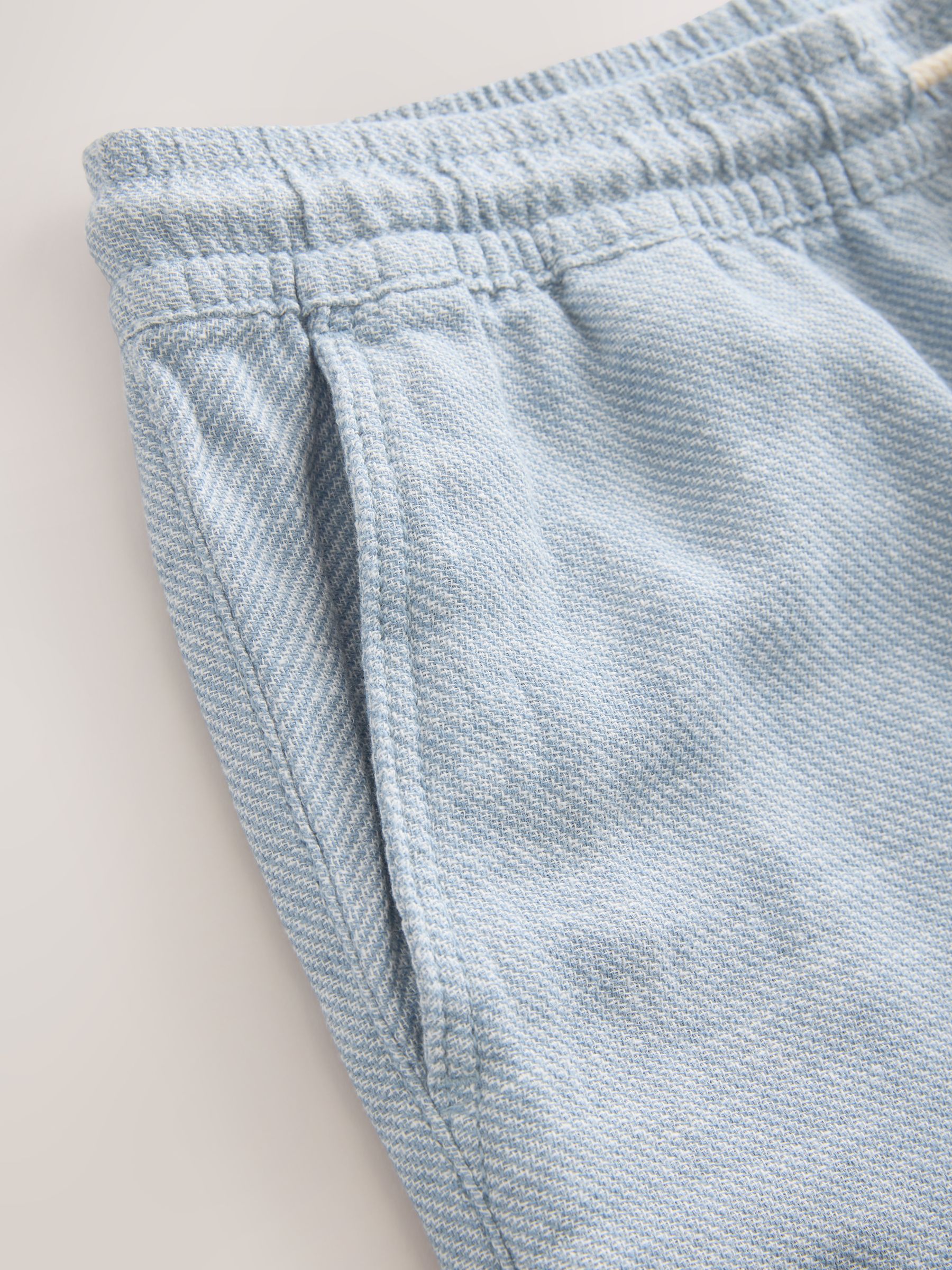 Buy Blue/Green Linen Blend Elasticated Waist Shorts 2 Pack from the ...
