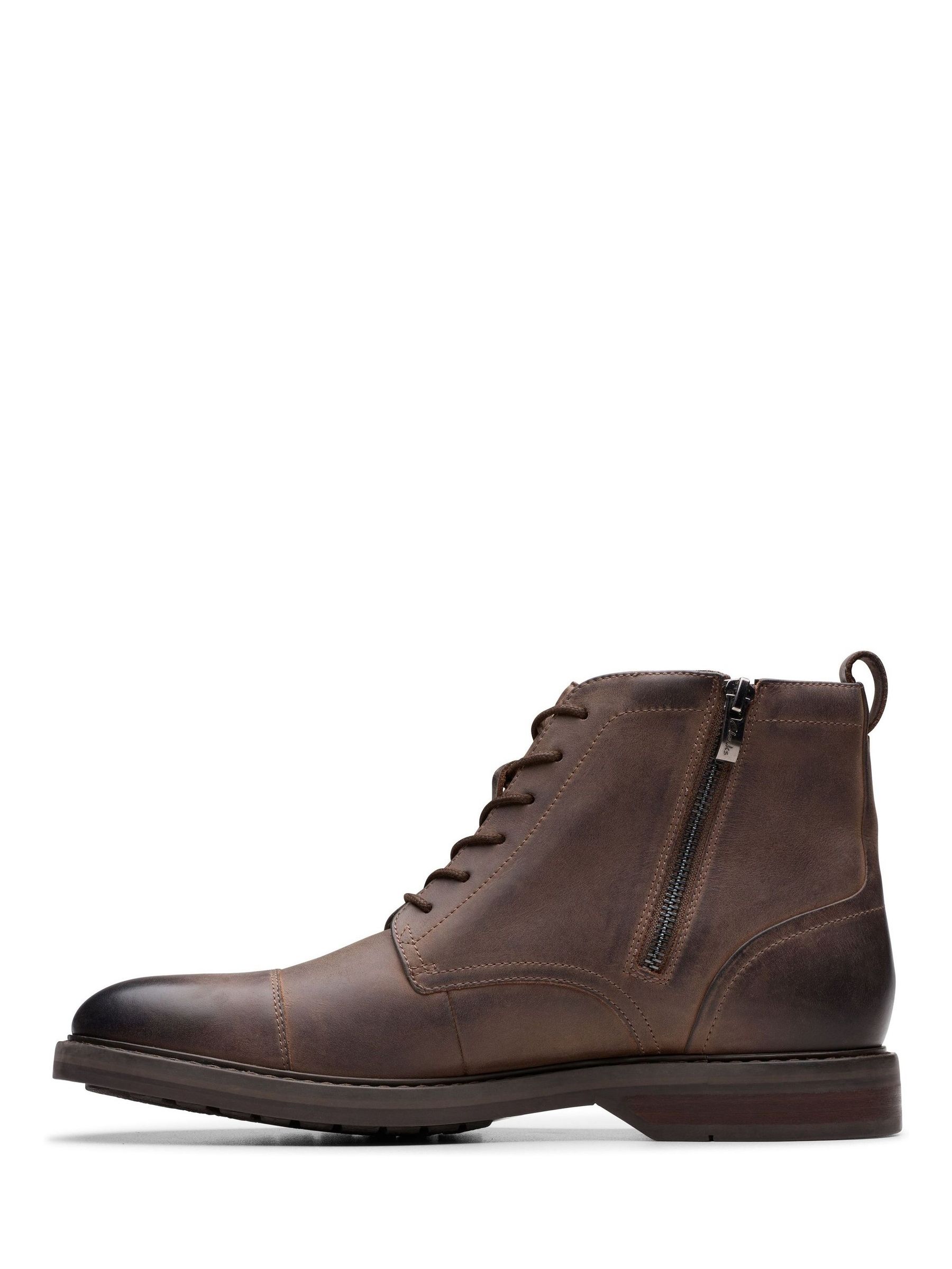 Buy Clarks Brown Aldwin Cap Boots from the Next UK online shop
