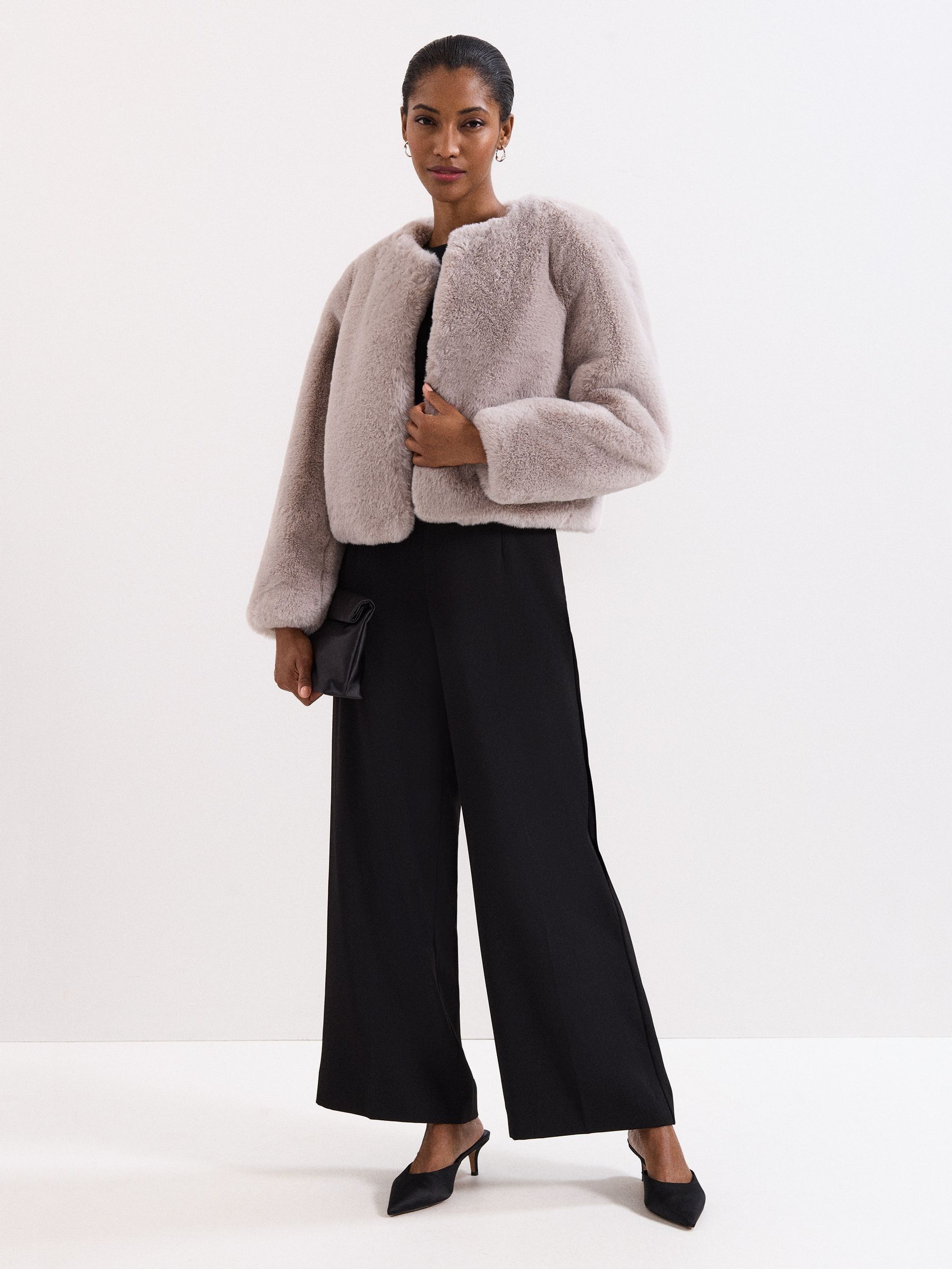Buy Phase Eight Grey Crystal Fur Coat from the Next UK online shop