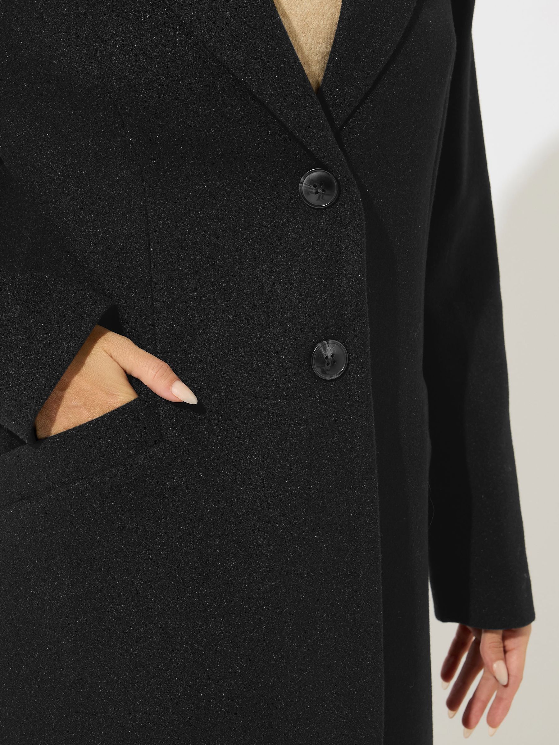 Buy M&Co Black Single Breasted Formal Coat from the Next UK online shop