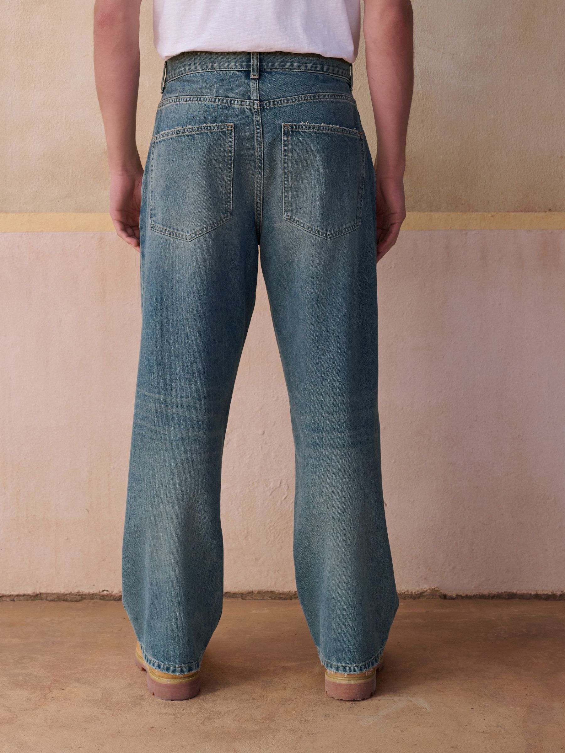 Buy Denim Dark Blue Baggy Fit Jeans from Next India