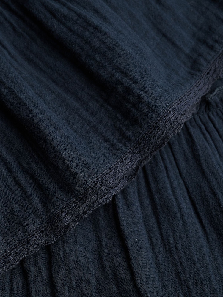 Buy Superdry Navy Cheesecloth Tiered Mini Dress from the Next UK online ...