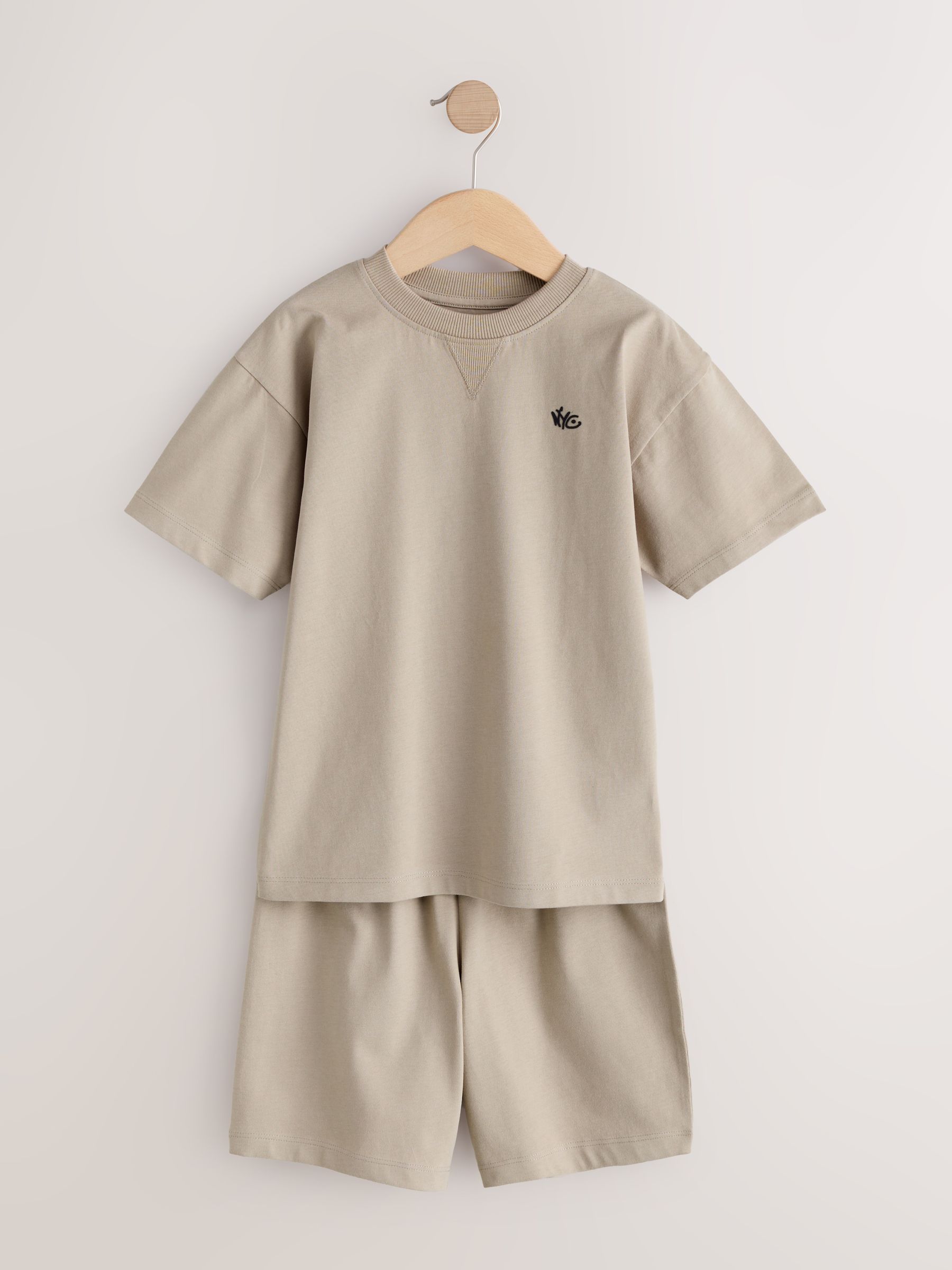 Buy Black/Ecru Plain Short Pyjamas 2 Pack (3-16yrs) from Next Malta