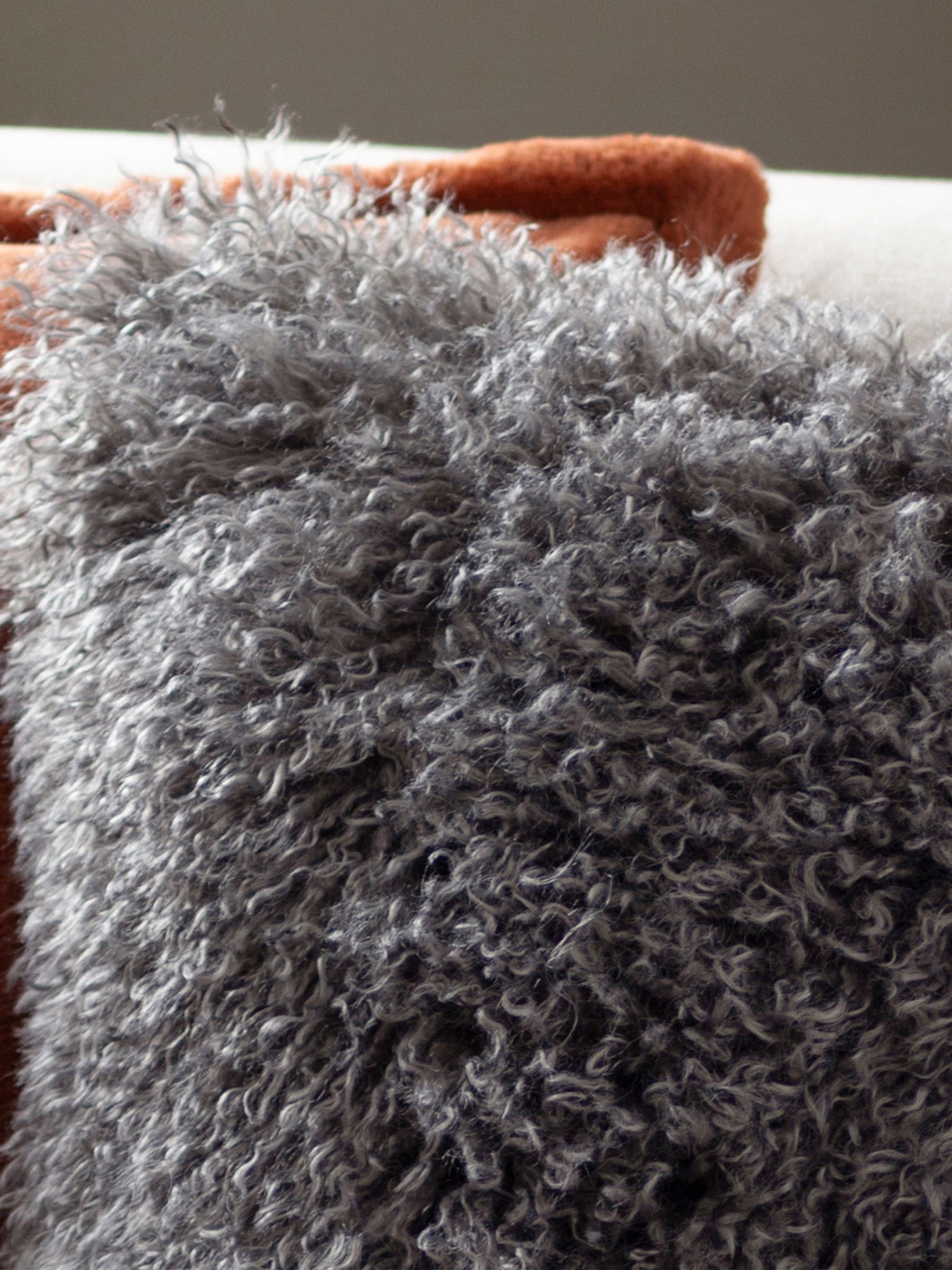 Buy Furn Grey Rowan Faux Fur Cushion from the Next UK online shop