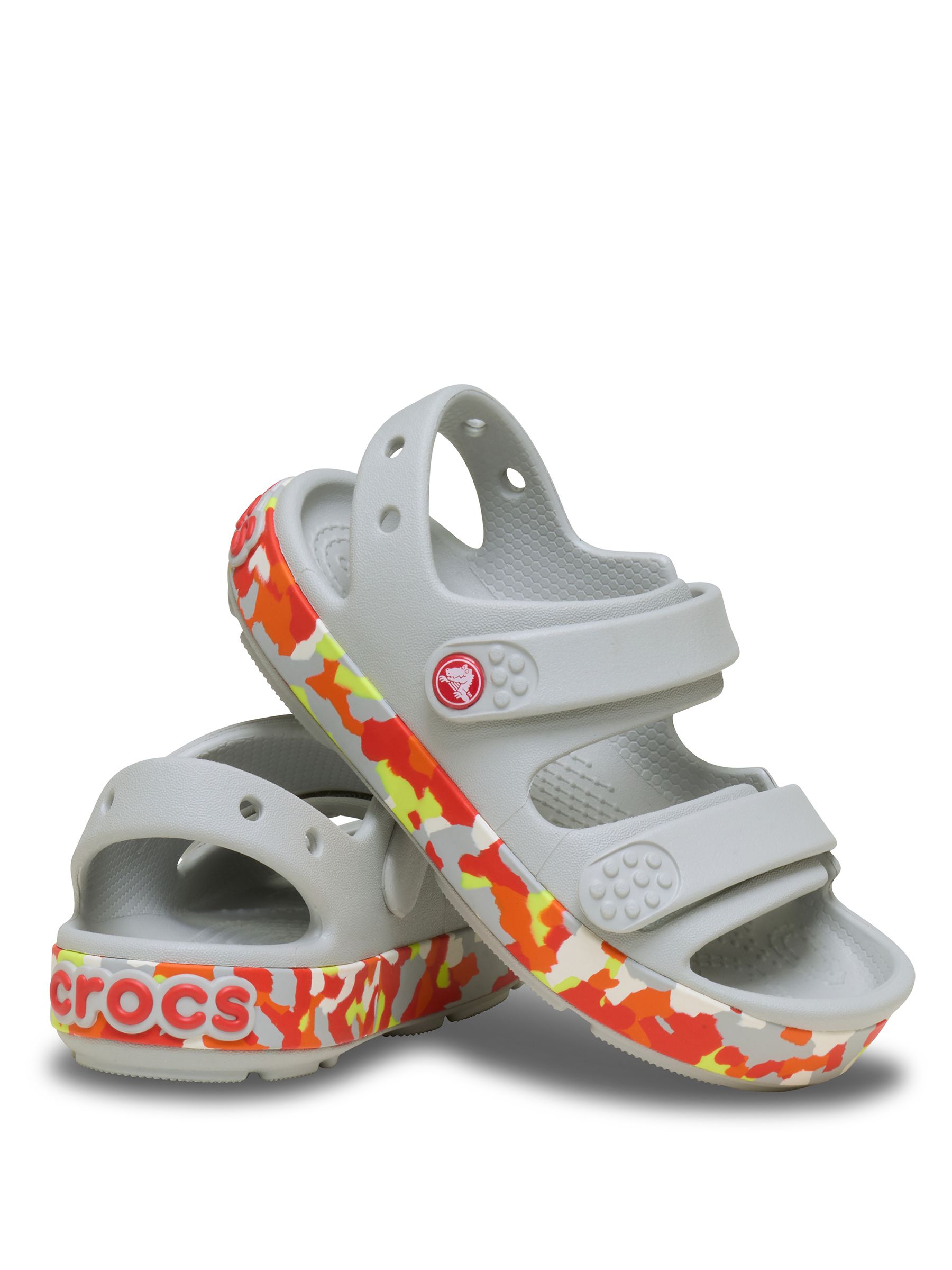 Buy Crocs Grey Crocband Cruiser Glow Confetti Band Sandals from Next ...