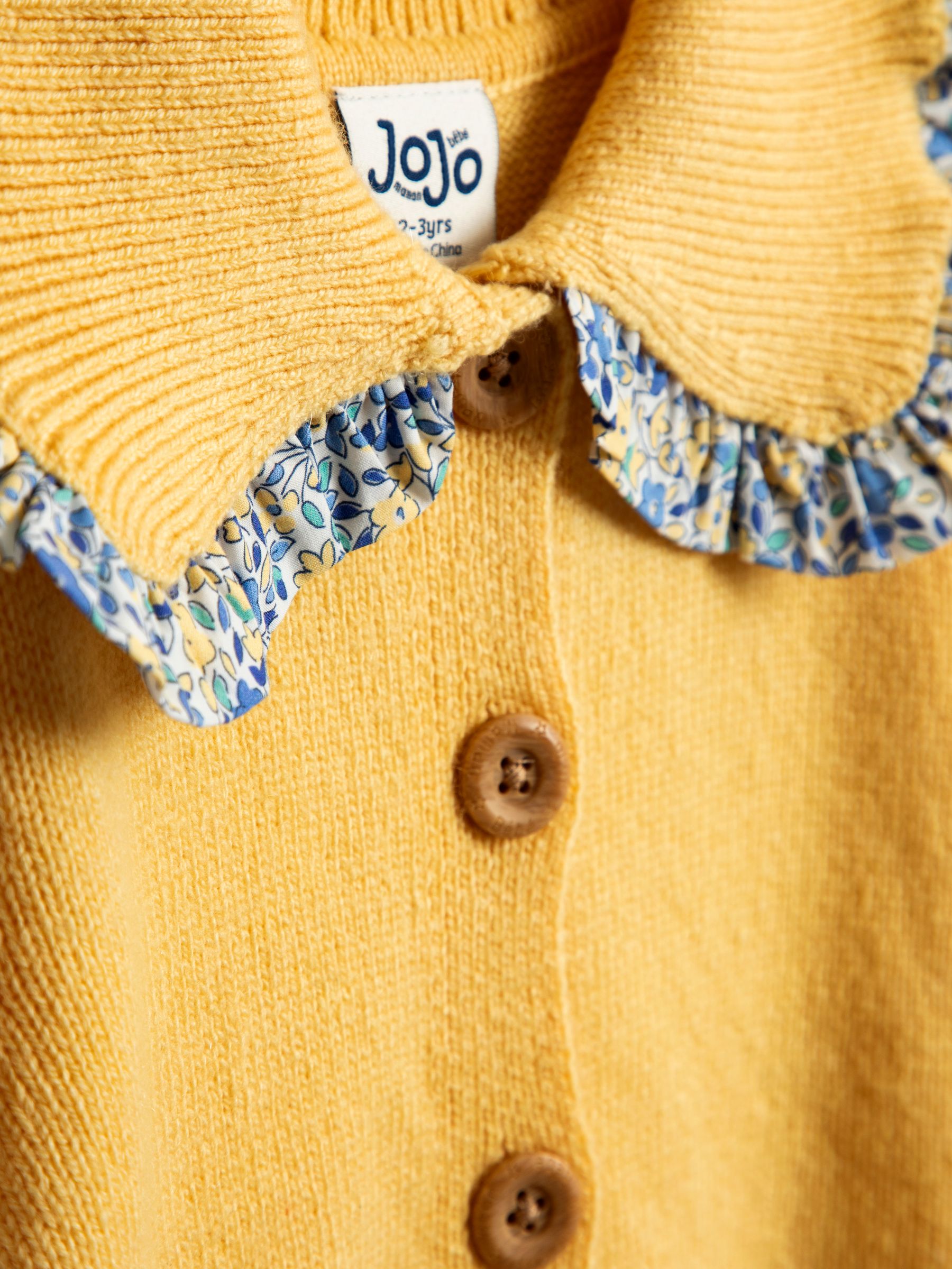 Buy JoJo Maman Bébé Yellow Frill Collar Ditsy Cardigan from Next South ...