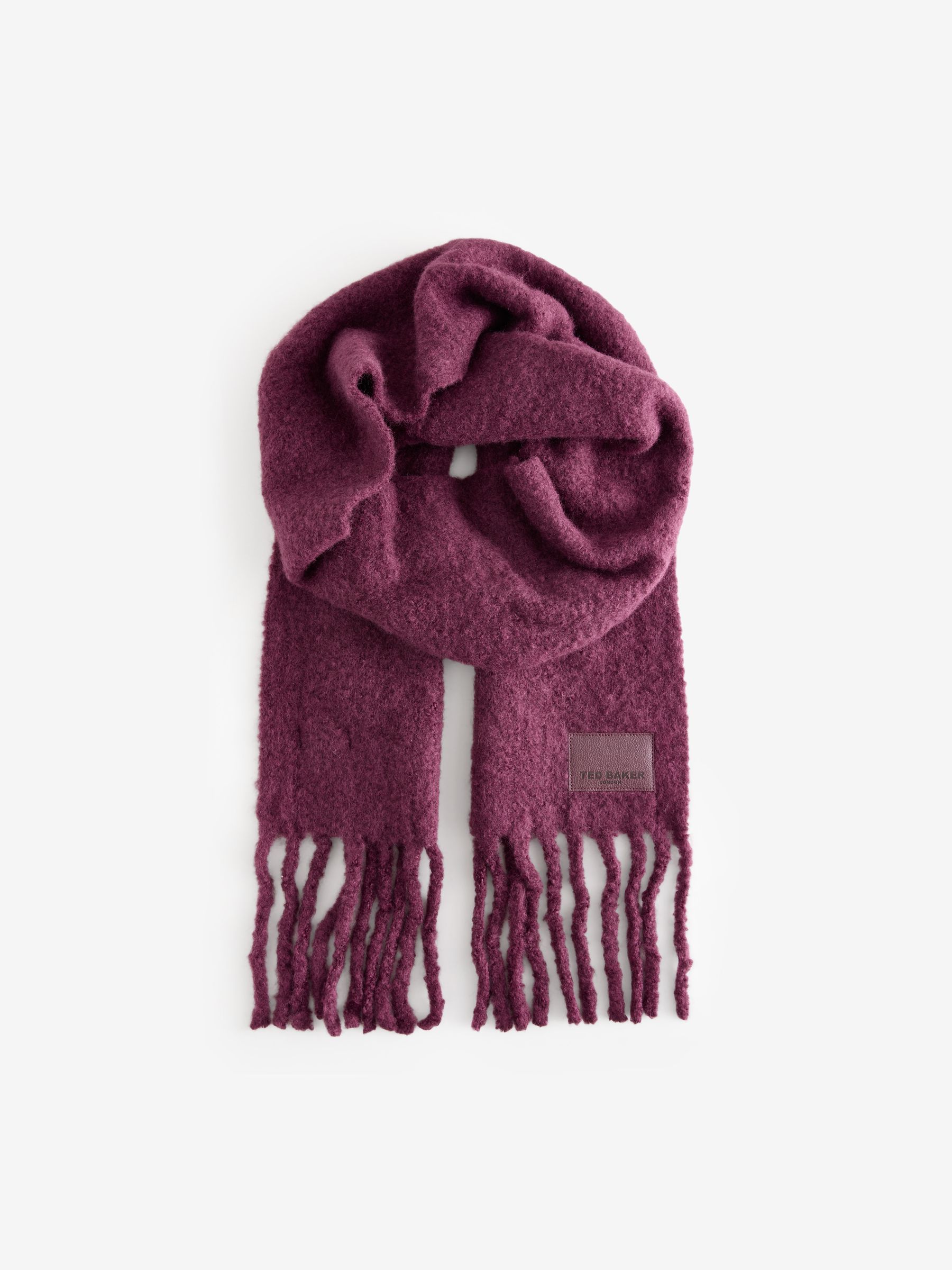 Buy Ted Baker Wine Red Sershaa - Wool Blend Skinny Scarf from Next Ireland