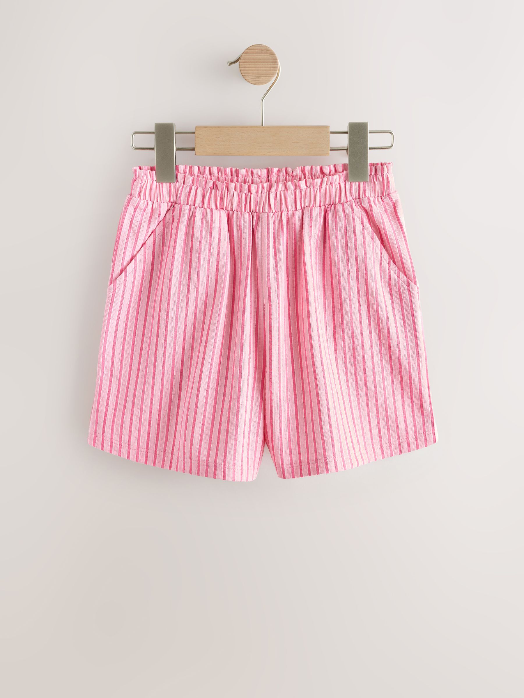 Buy Blue/Pink Stripe Textured Shorts (3-16yrs) from the Next UK online shop