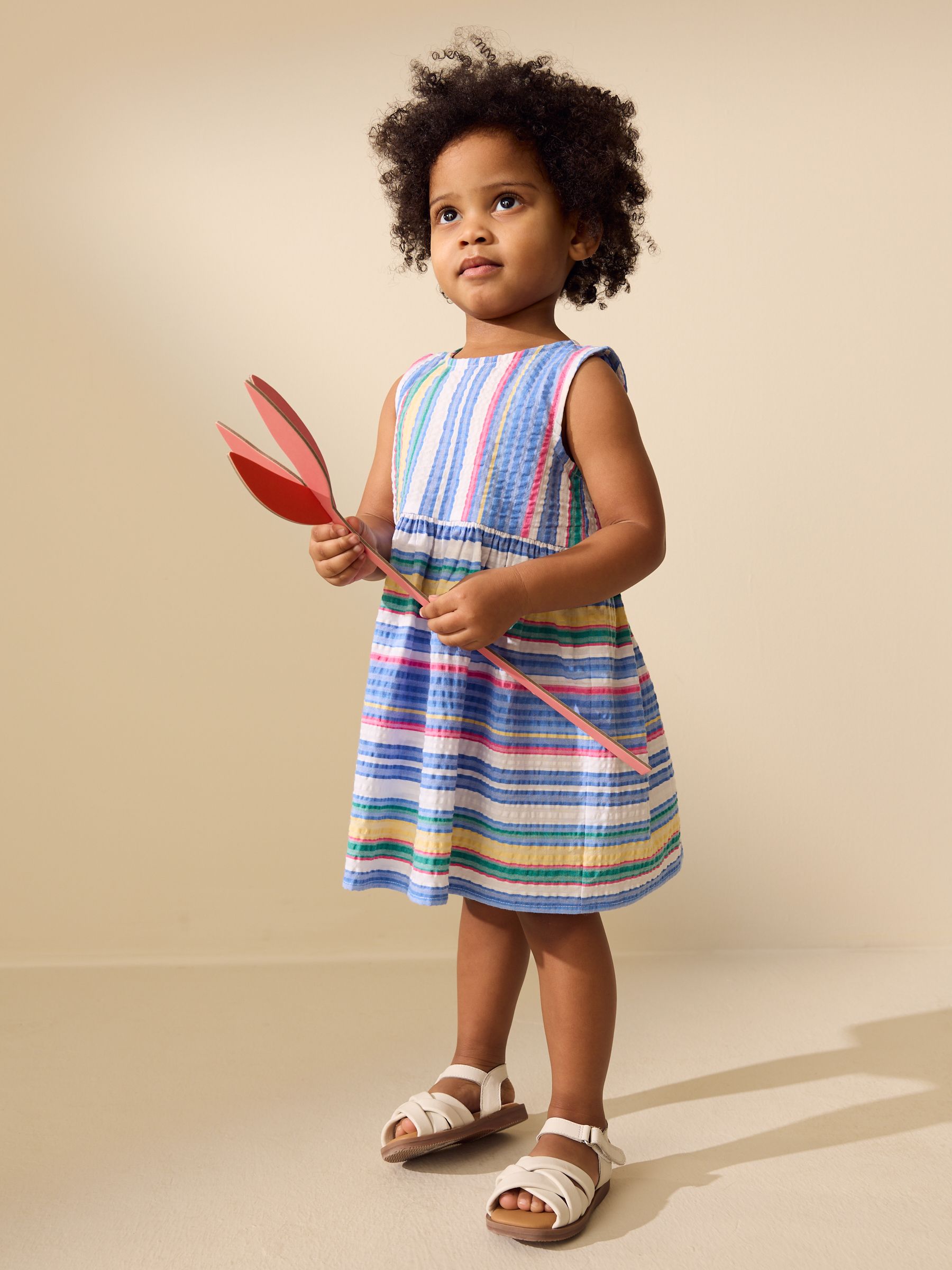 Buy Multi Stripe Sleeveless Cotton Dress (3mths-8yrs) from Next USA