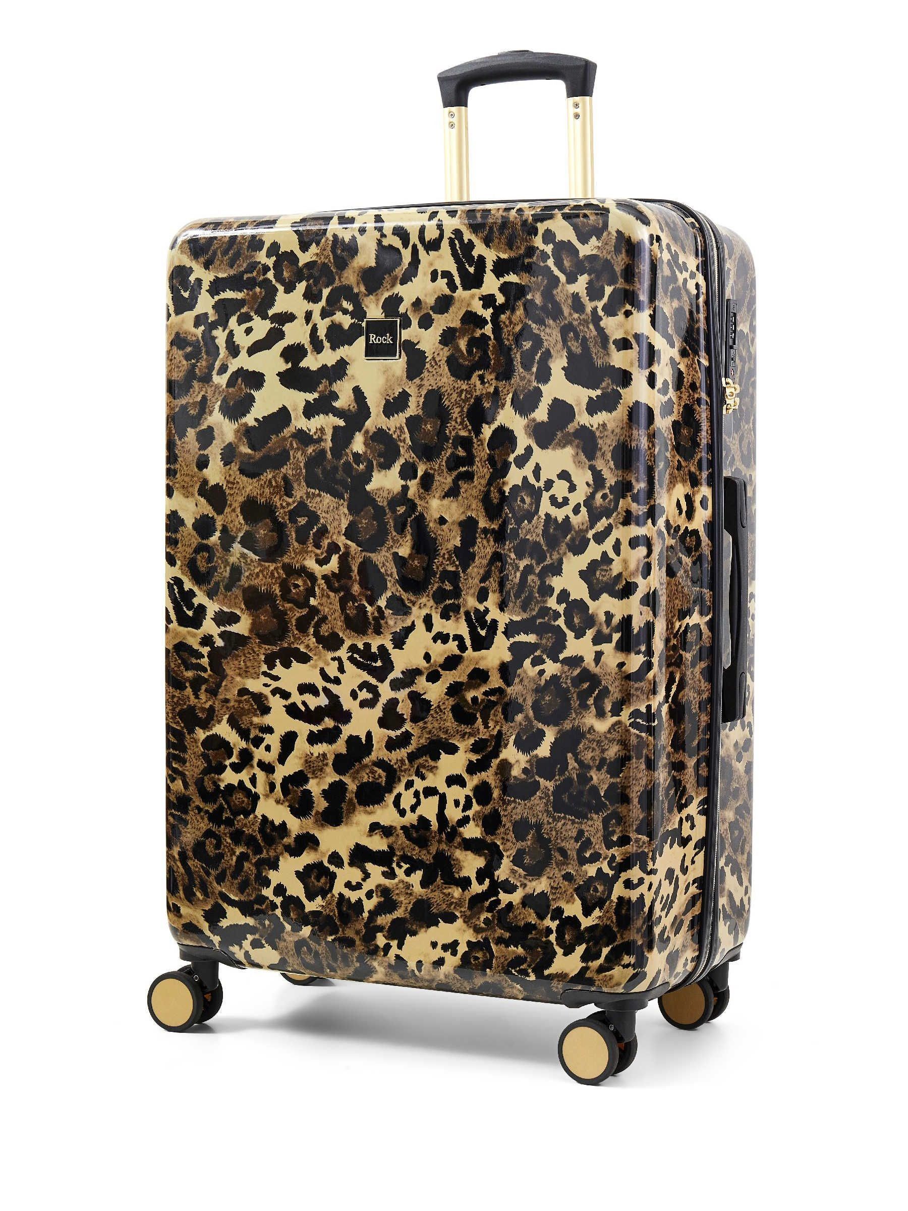 Buy Rock Luggage Animal Brown Savannah 3 Piece Set Snow Leopard ...
