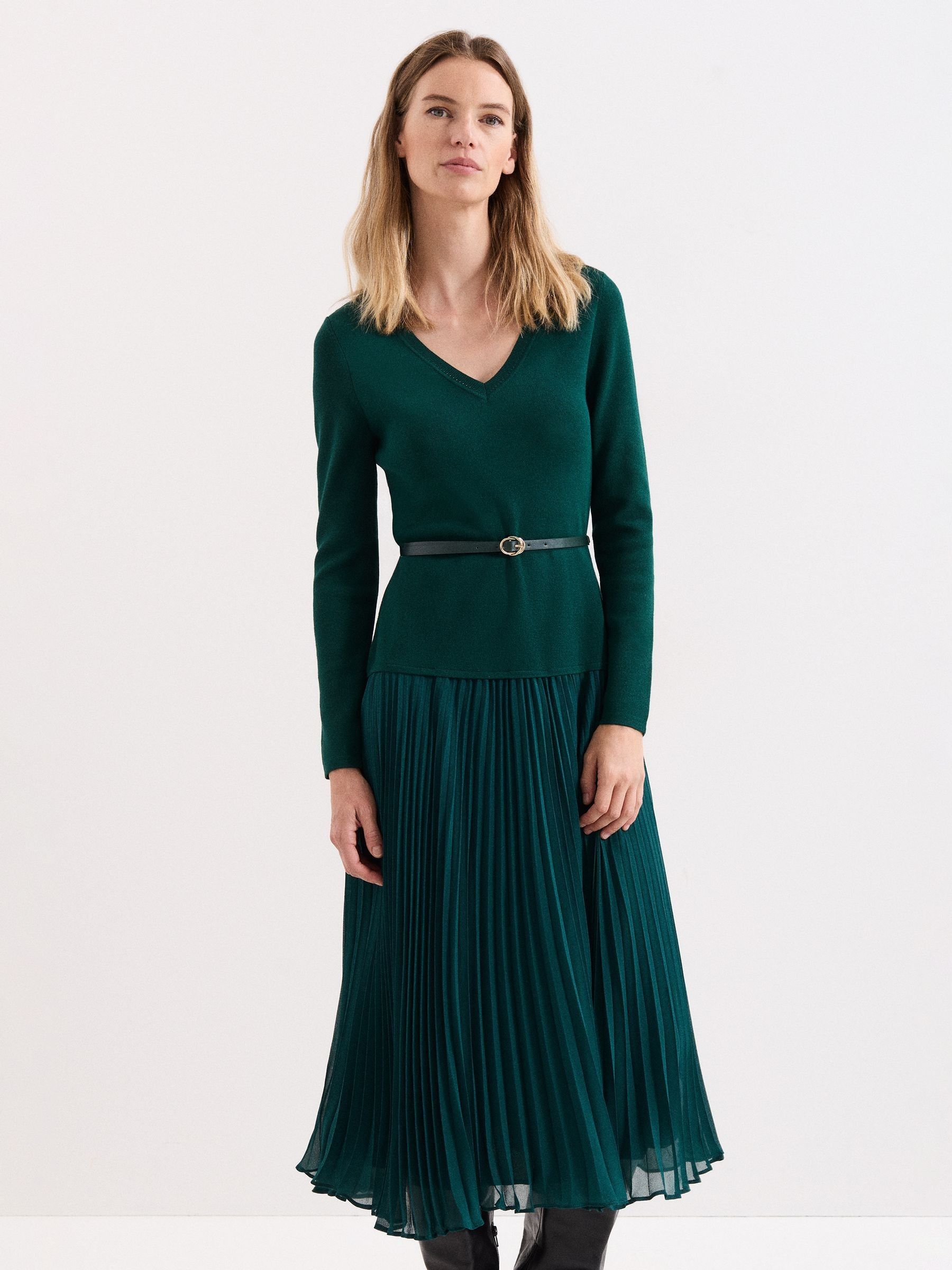 Buy Phase Eight Green Petite Kai Dress from the Next UK online shop