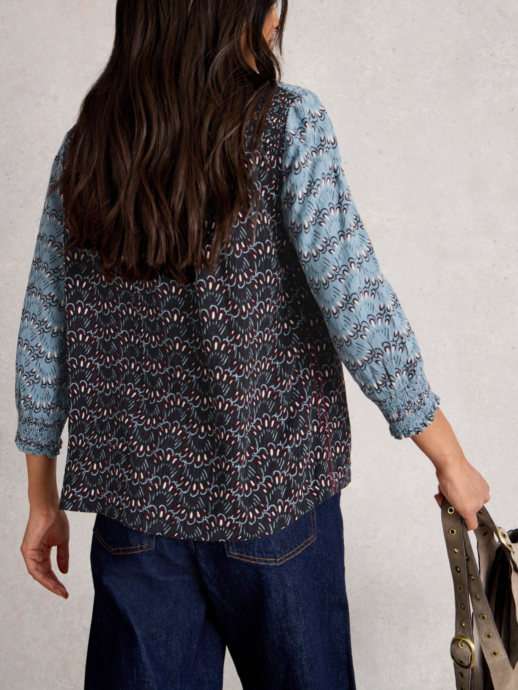 Buy White Stuff Blue May Mixed Print Top from the Next UK online shop