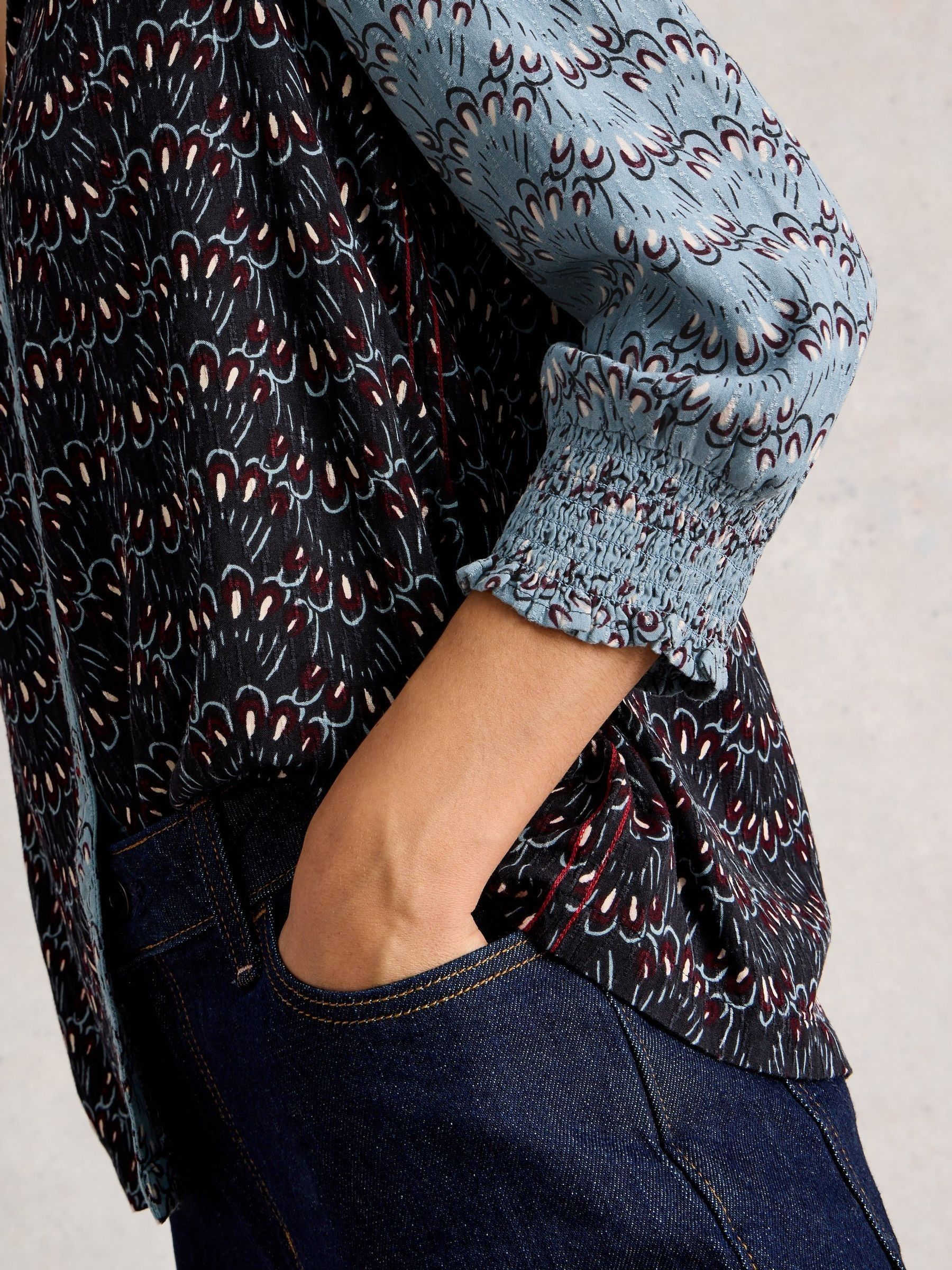 Buy White Stuff Blue May Mixed Print Top from Next Australia