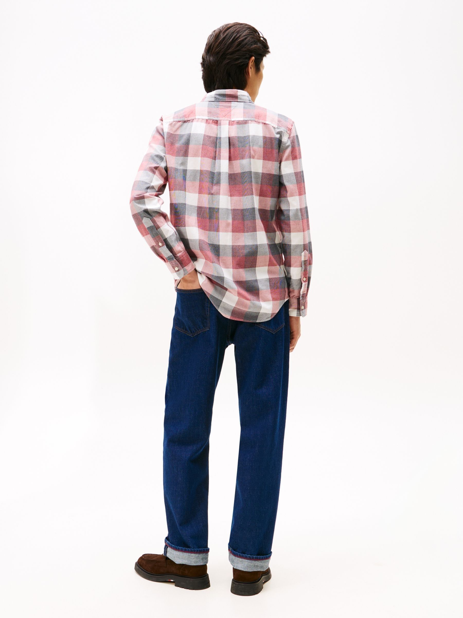 Buy Tommy Hilfiger Red Regular Fit Corduroy Check Shirt from Next Czech ...