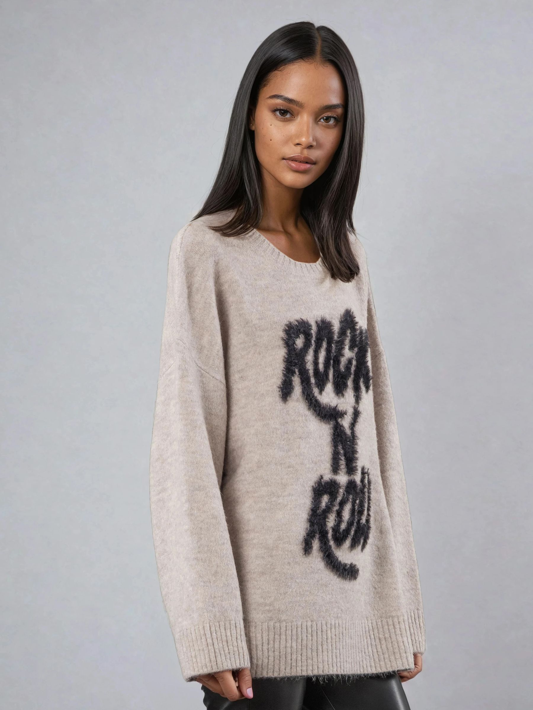 Buy Religion Nude Hatty Oversized Rock N Roll Jumper from Next Netherlands