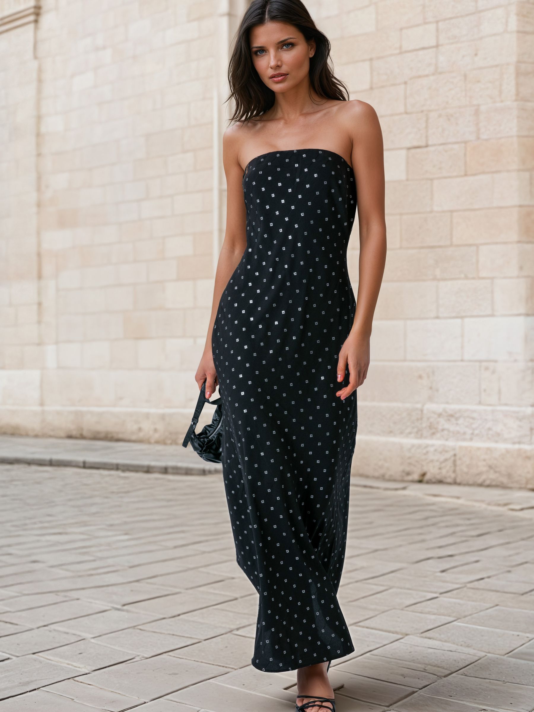 Buy Religion Black Embellished Mila Maxi Column Dress With Sequins from ...