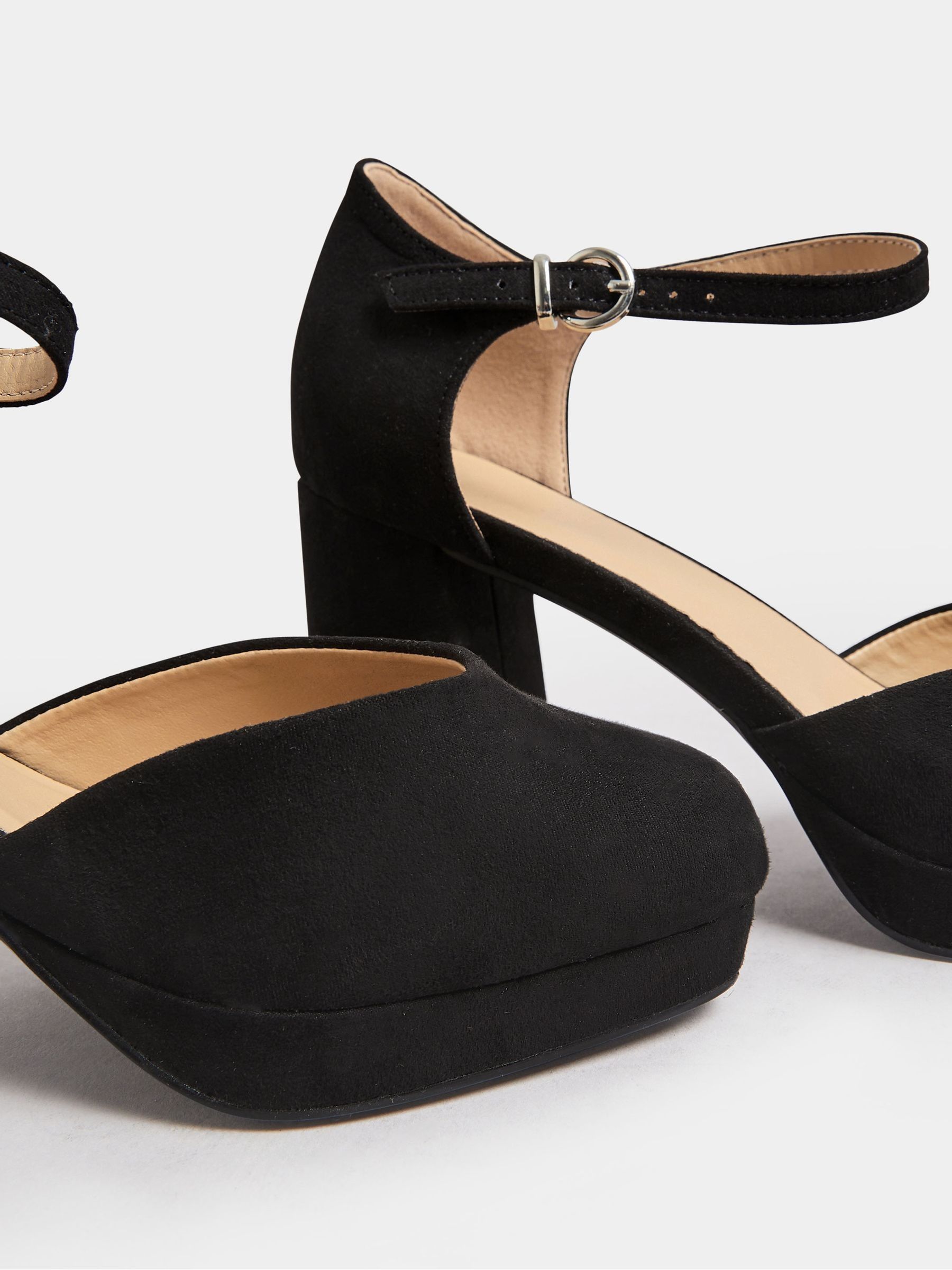 Buy Yours Curve Black Wide Fit Platform Court Shoes from Next Ireland