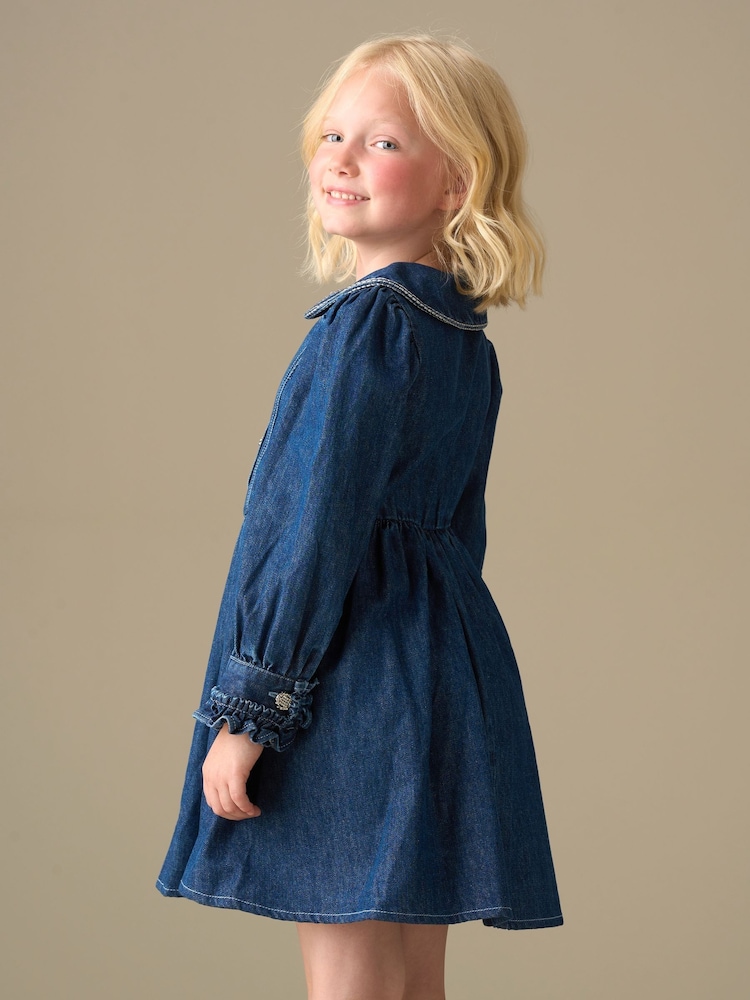 Buy Angel & Rocket Paige Diamonte Embellished Denim Dress from Next Greece