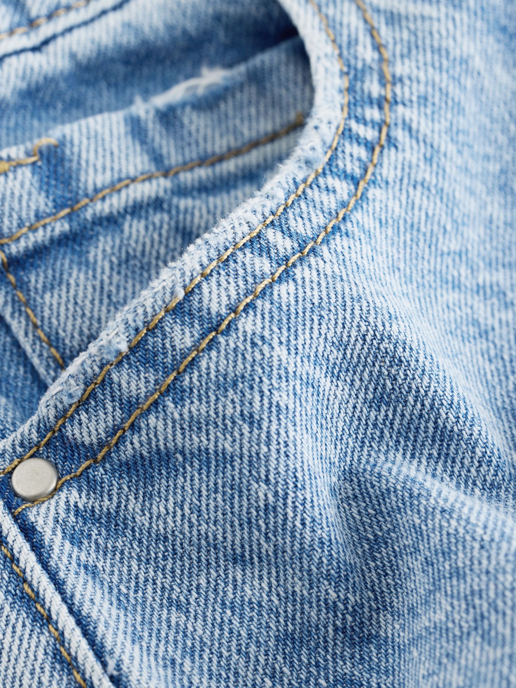 Buy Light Blue Denim Longer Length Jort Shorts (3-16yrs) from the Next ...