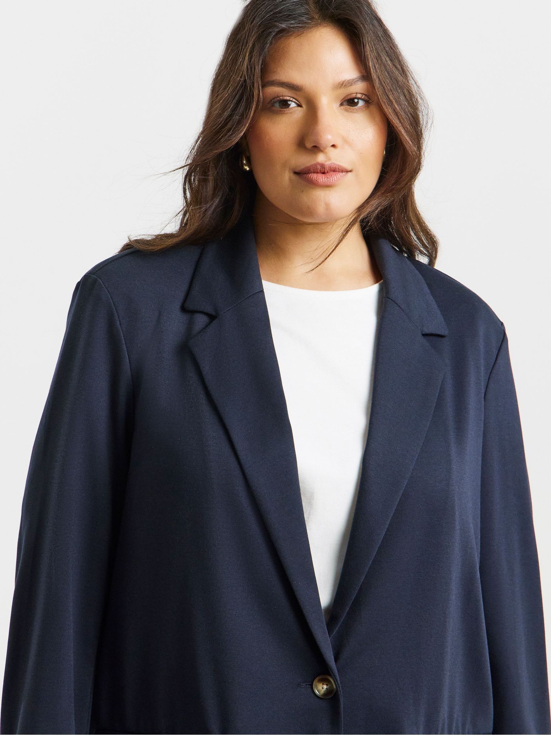 Buy Simply Be Blue Single Breasted Ponte Blazer from Next South Africa