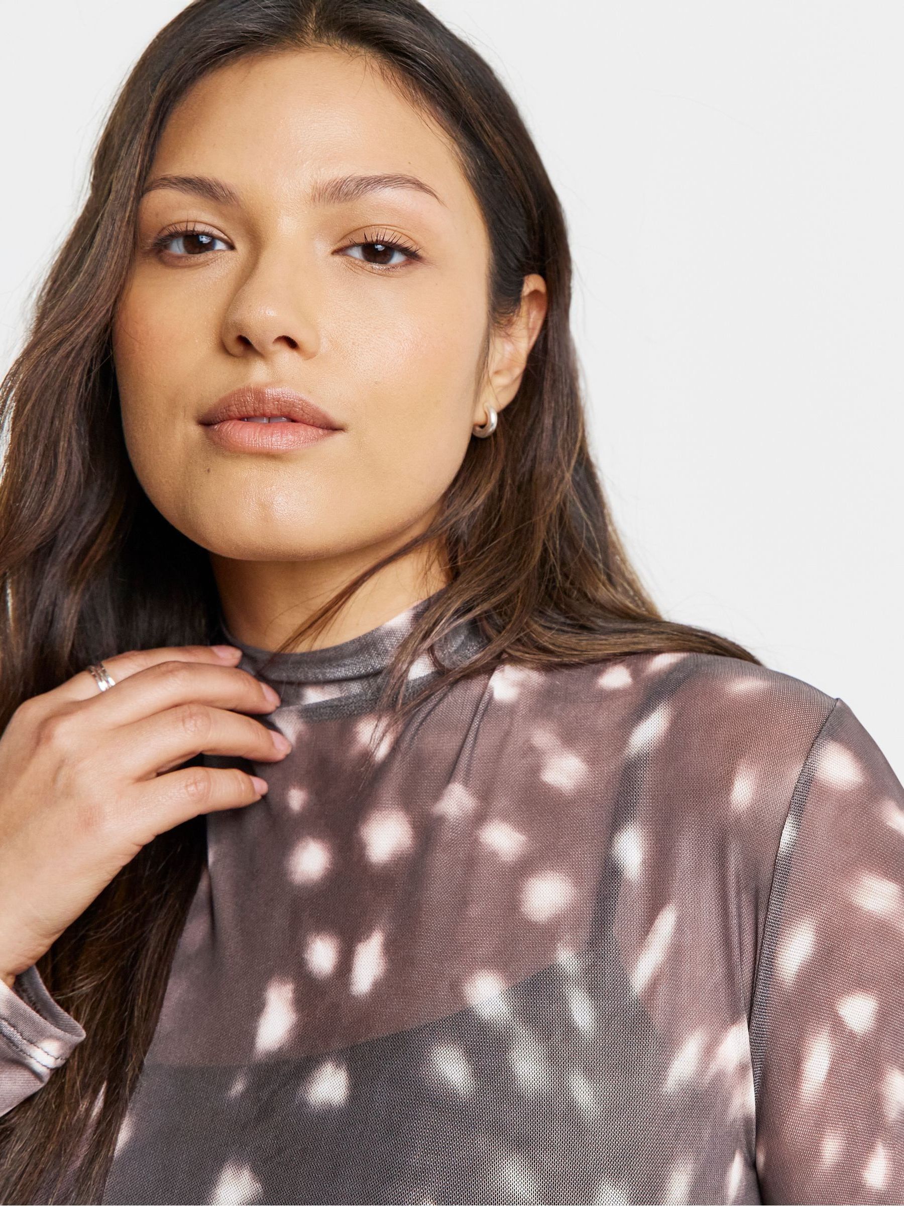 Buy Simply Be Animal Print High Neck Mesh Top from Next South Africa
