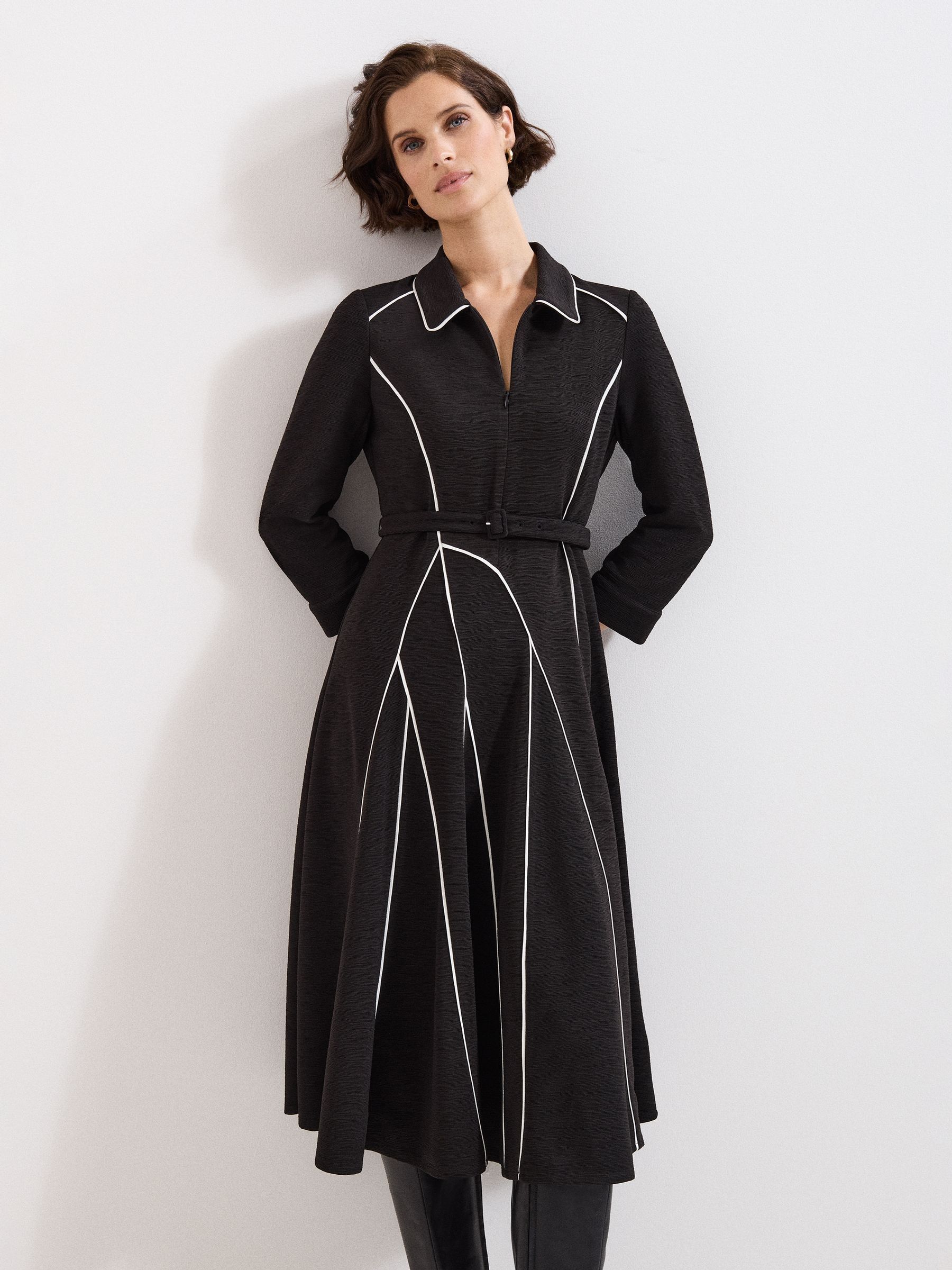 Buy Phase Eight Black Tilly Piped Dress from Next Canada