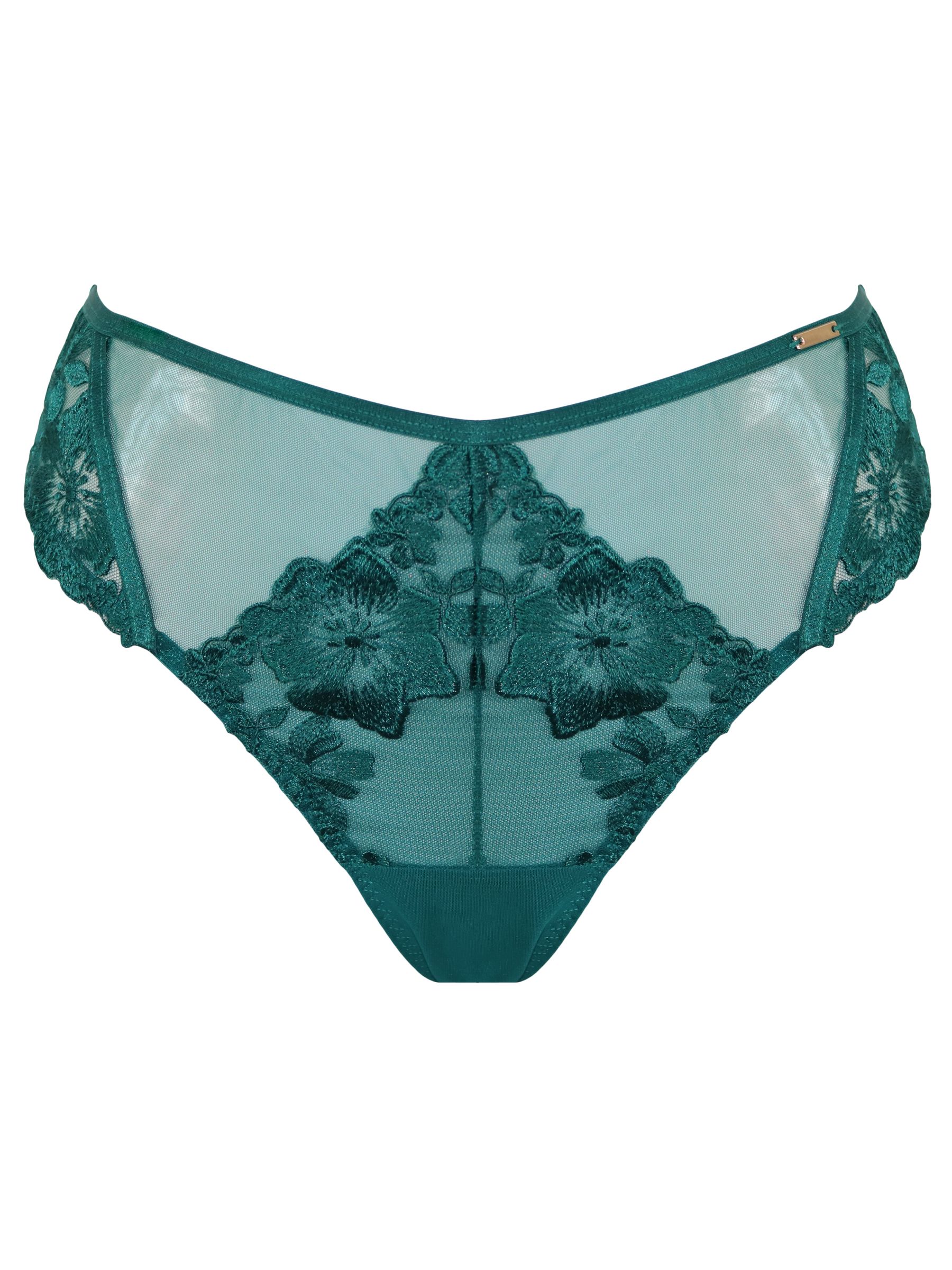 Buy Pour Moi Green India Bold Floral High Leg Midi Briefs from Next ...