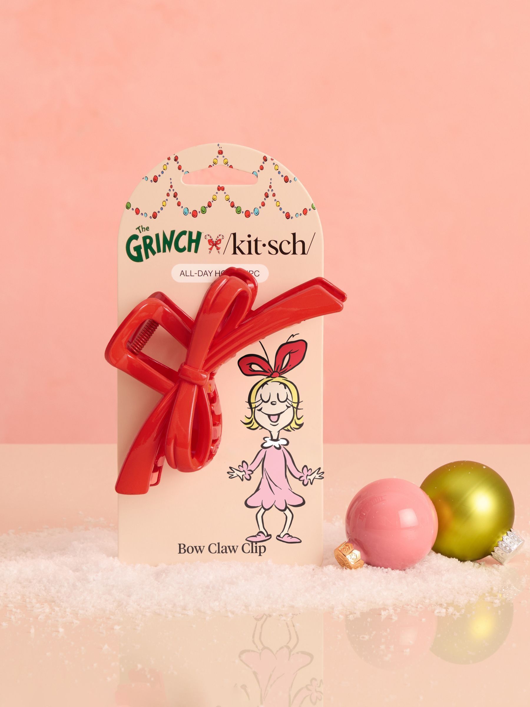 Buy Kitsch The Grinch x Kitsch Bow Claw Clip from the Next UK online shop