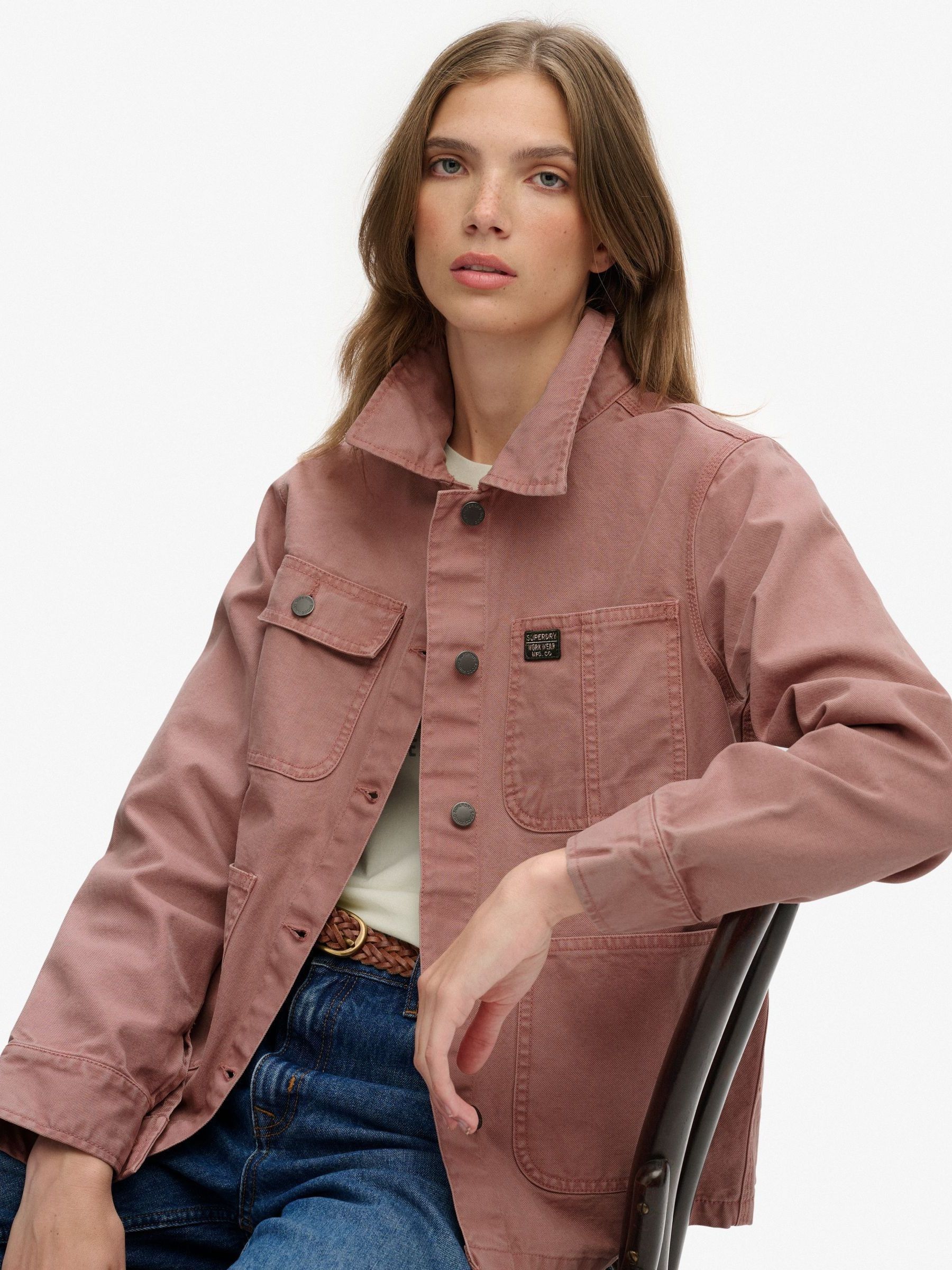 Buy Superdry Pink Chore Jacket from the Next UK online shop