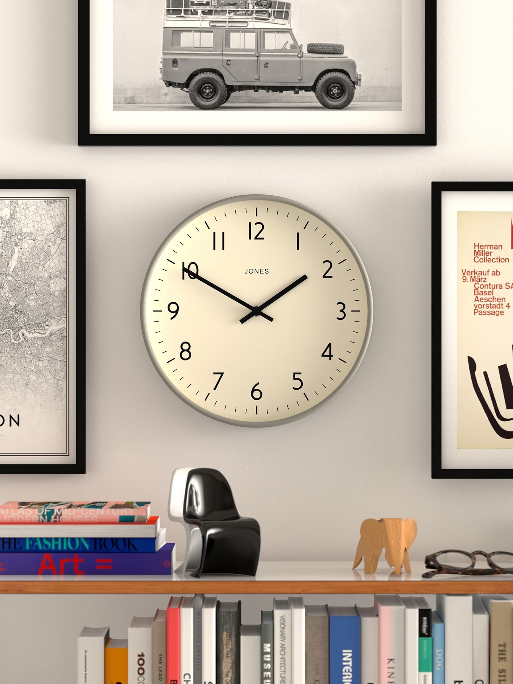 Buy Jones Clocks Pepper Grey Studio Wall Clock 30cm from the Next UK ...