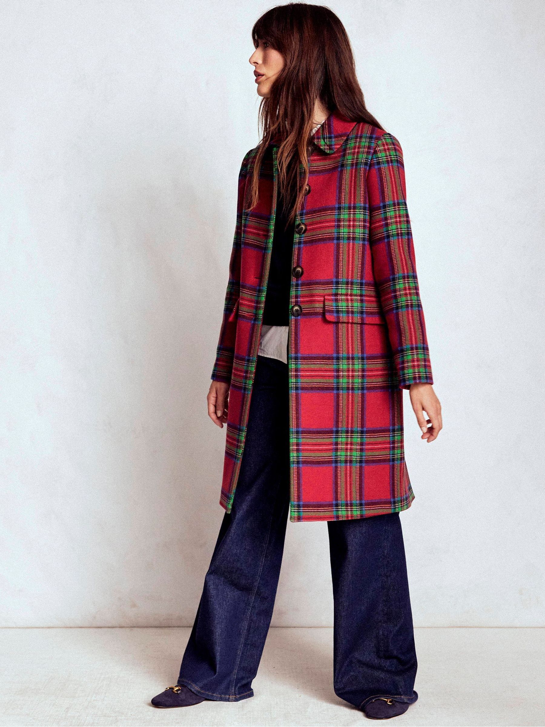 Buy Boden Red Edinburgh Swing Coat from Next USA