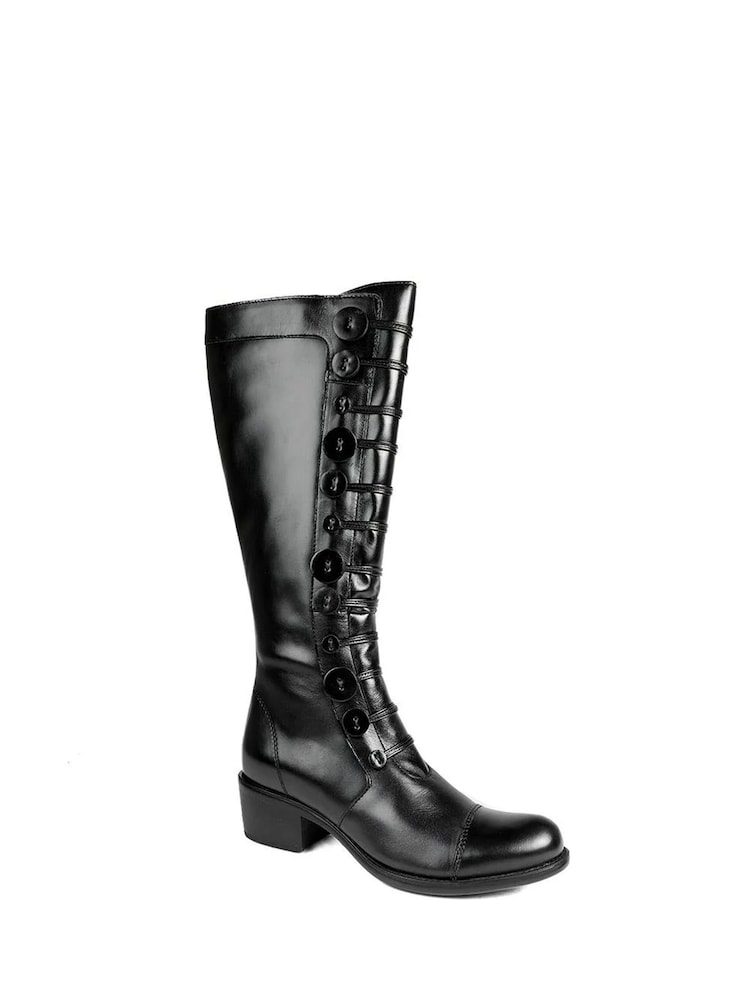 Buy Jones Bootmaker Black Andreea Leather Long Boots from Next Ireland