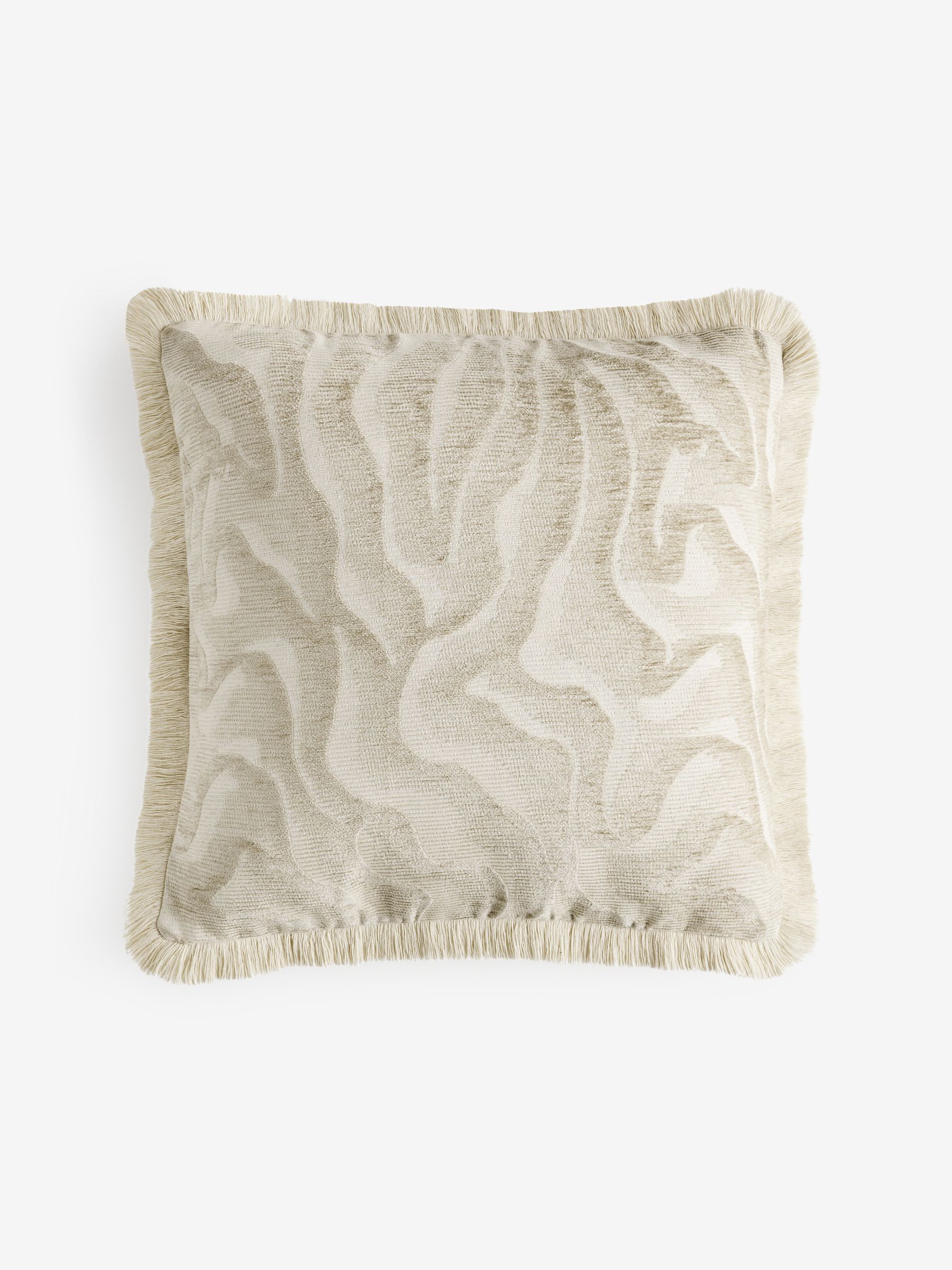 Buy Natural 50 X 50cm Jacquard Abstract Wave Cushion from Next Israel