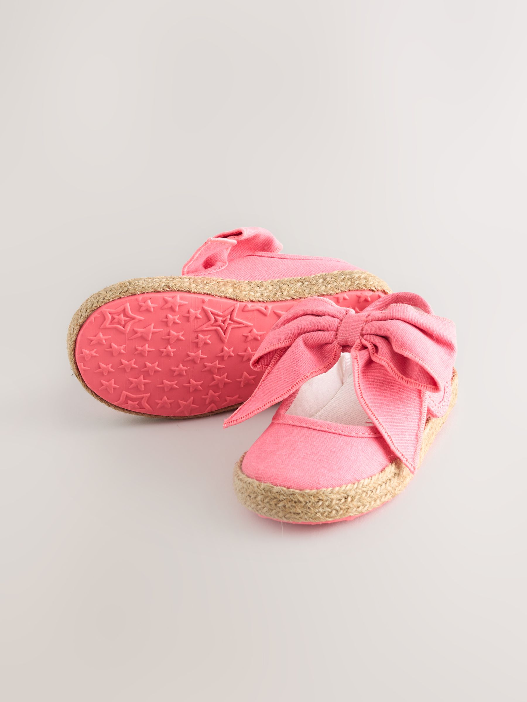 Buy Fluoro Pink Bow Espadrille Shoes from the Next UK online shop
