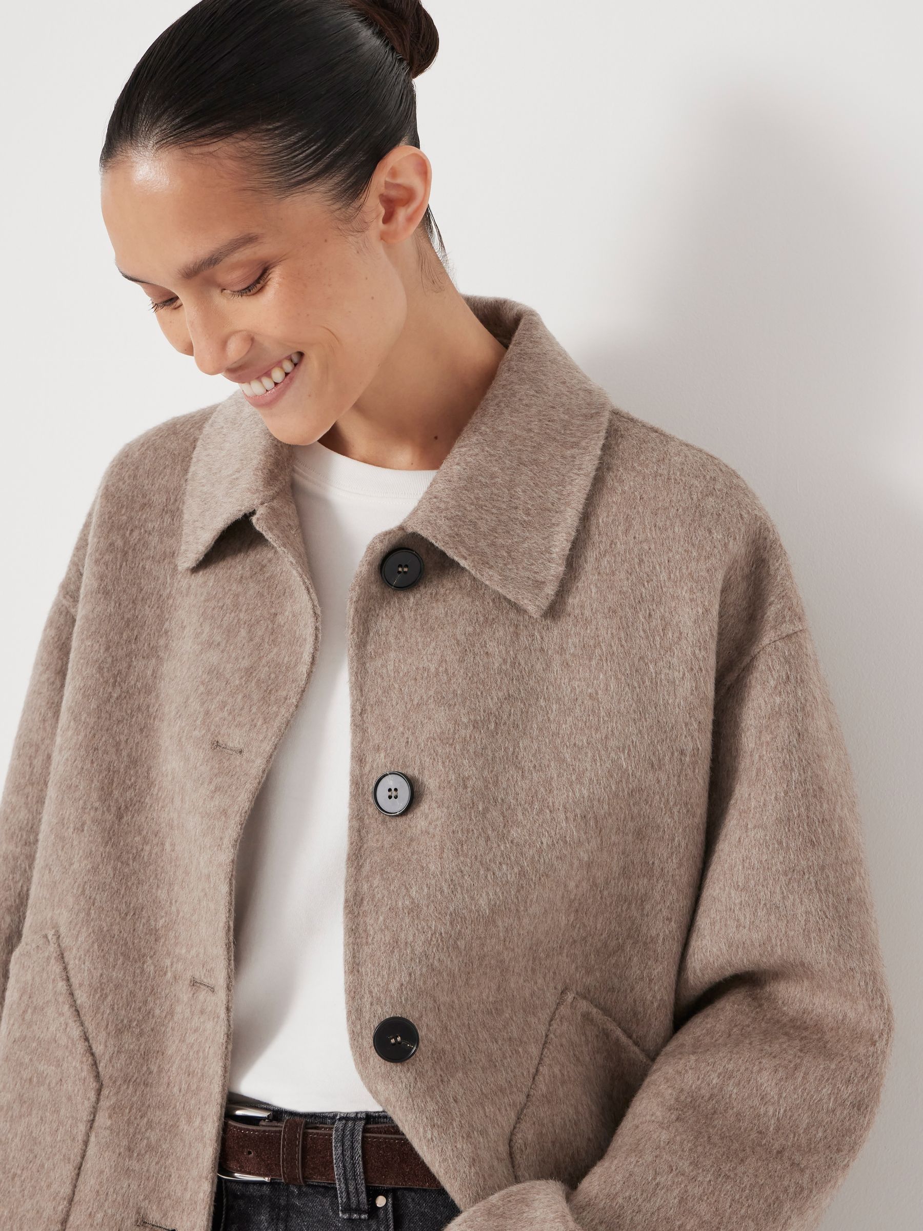 Buy Hush Natural Pure Wool Double Faced Jacket from the Next UK online shop