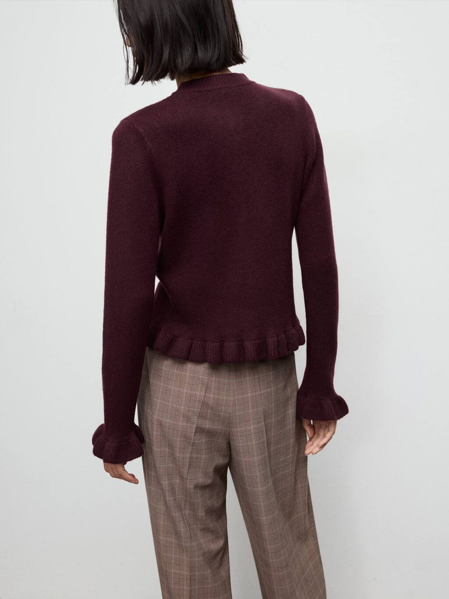Buy Mango Red Ruffle Knit Cardigan from the Next UK online shop