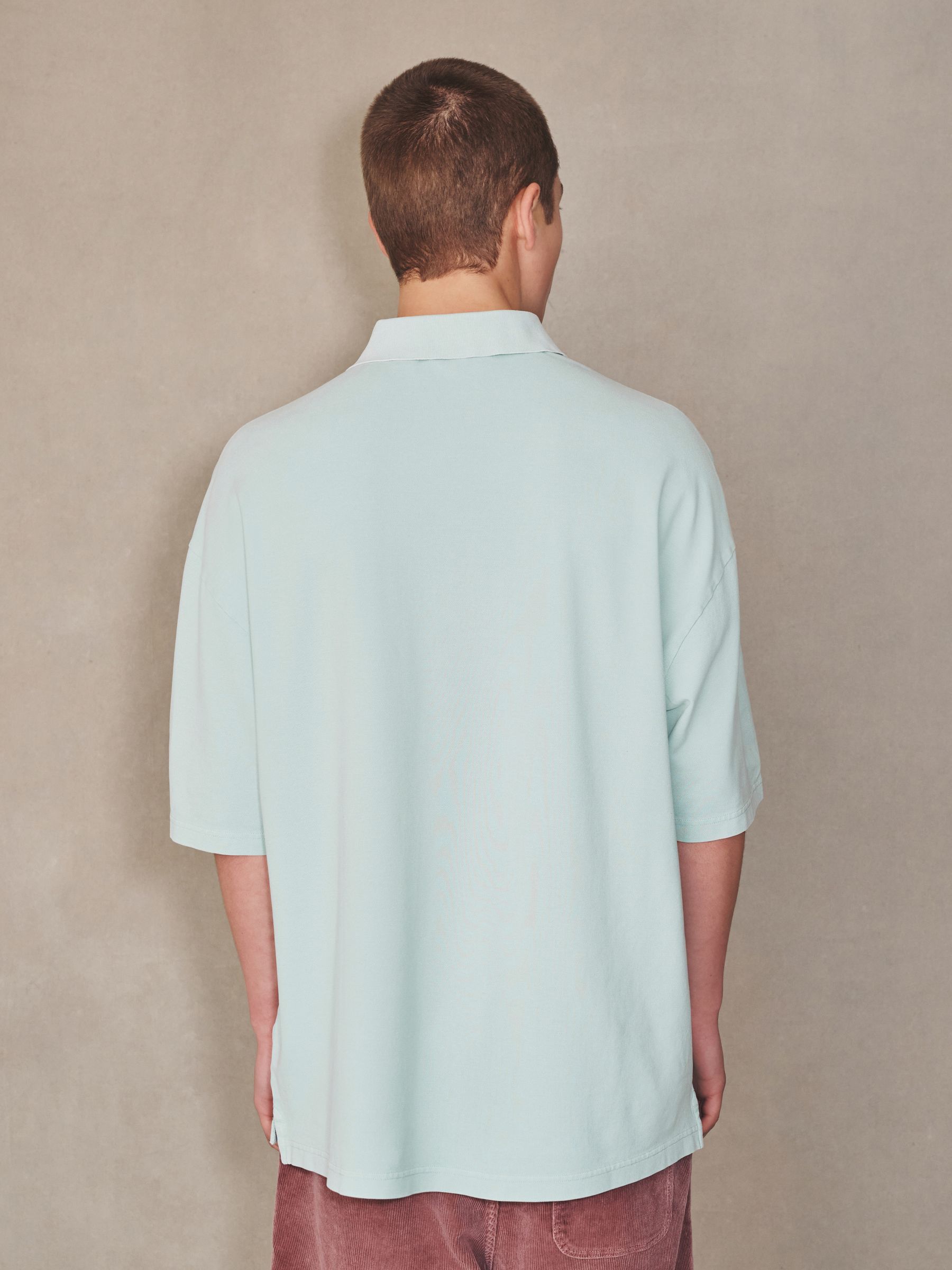 Buy Blue Edit Washed Polo Shirt from the Next UK online shop