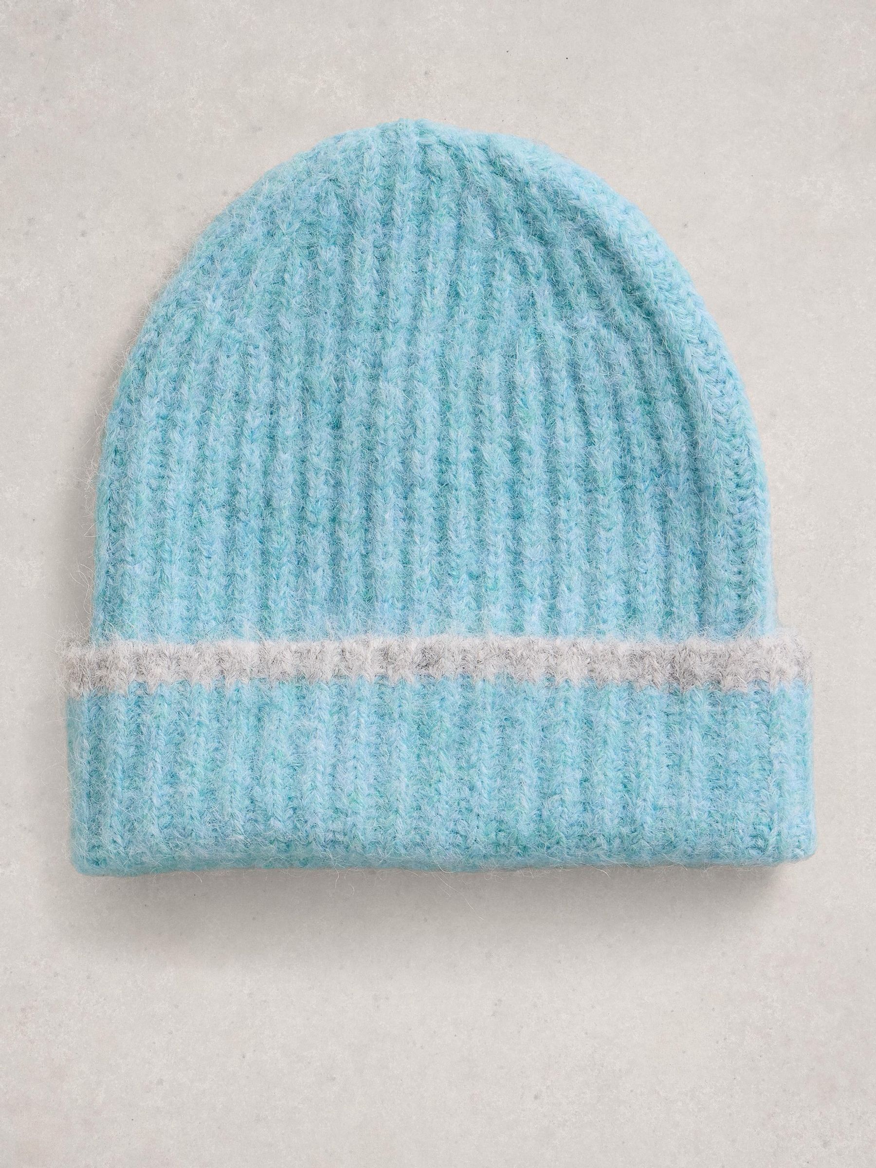 Buy White Stuff Blue Colourblock Knitted Beanie from Next Czech Republic