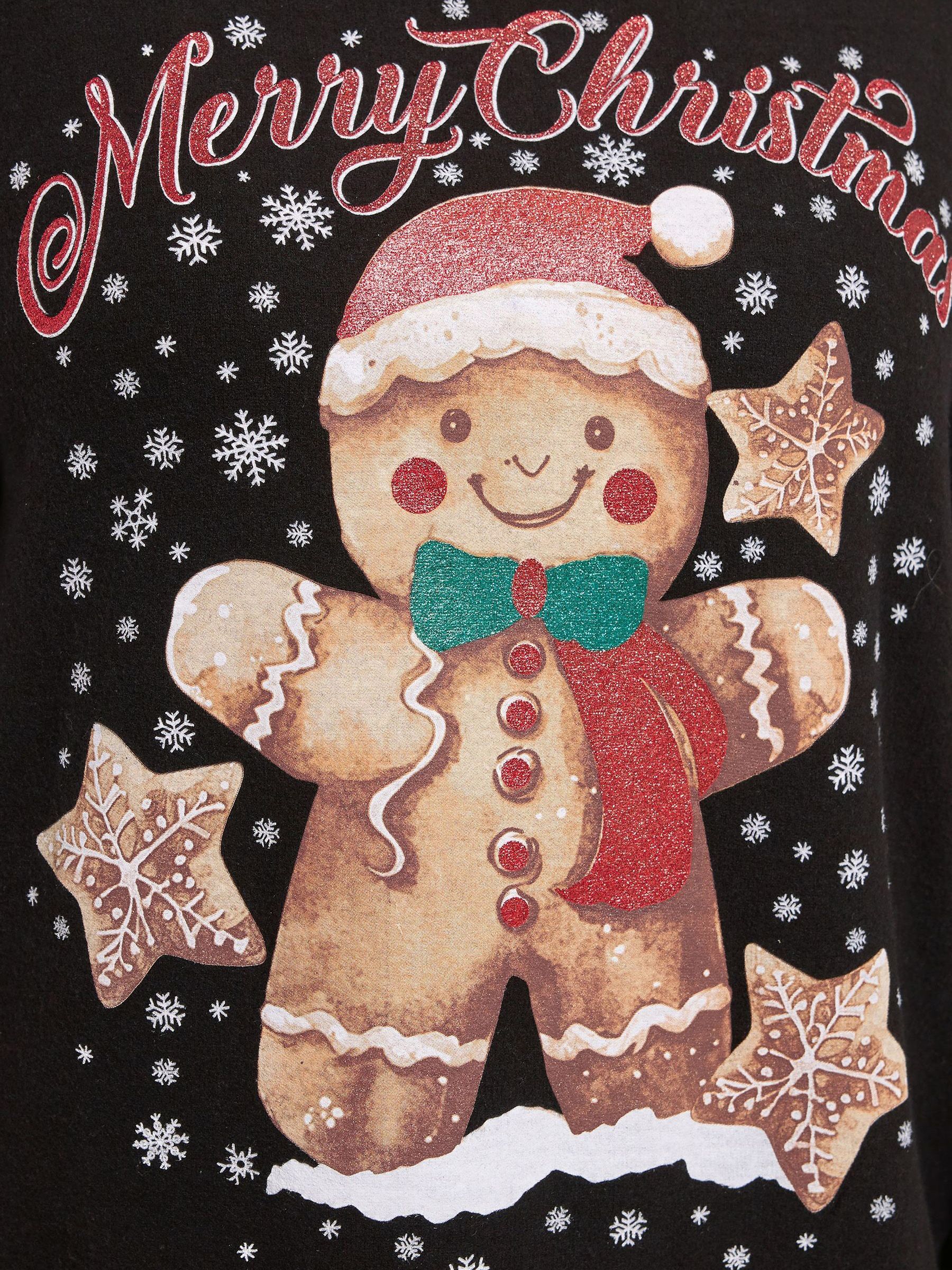 Buy Yours Curve Black Gingerbread Man Novelty Jumper from the Next UK ...